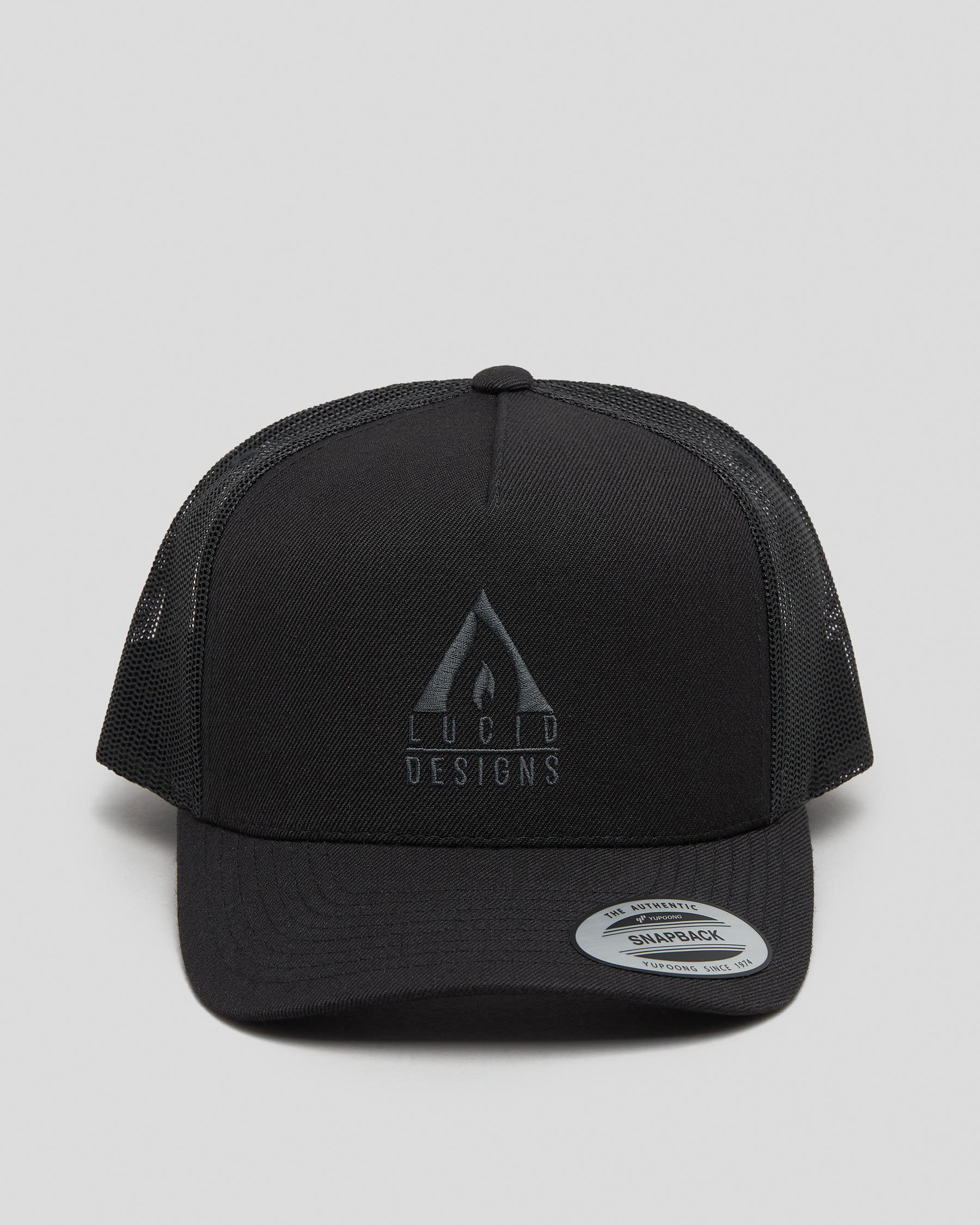 Shop Lucid Flaming Trucker Cap In Black - Fast Shipping & Easy Returns ...
