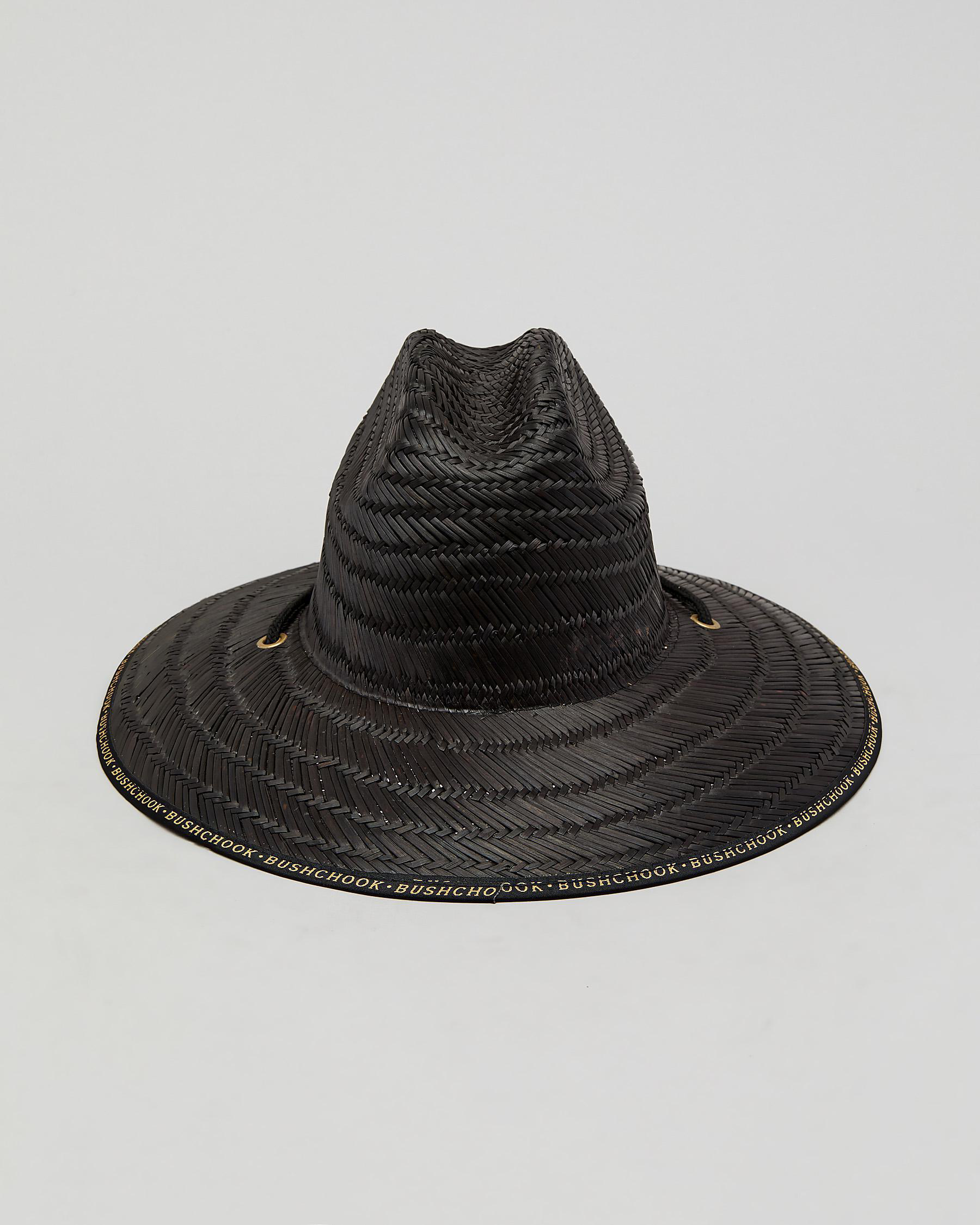 Shop Bush Chook Can Straw Hat In Black - Fast Shipping & Easy Returns ...