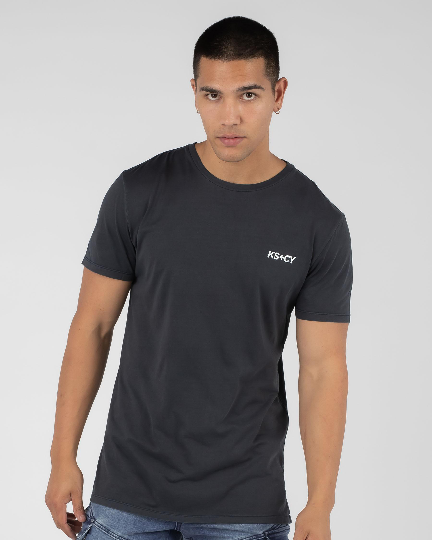 Shop Kiss Chacey Perspective T-Shirt In Pigment Graphite - Fast ...