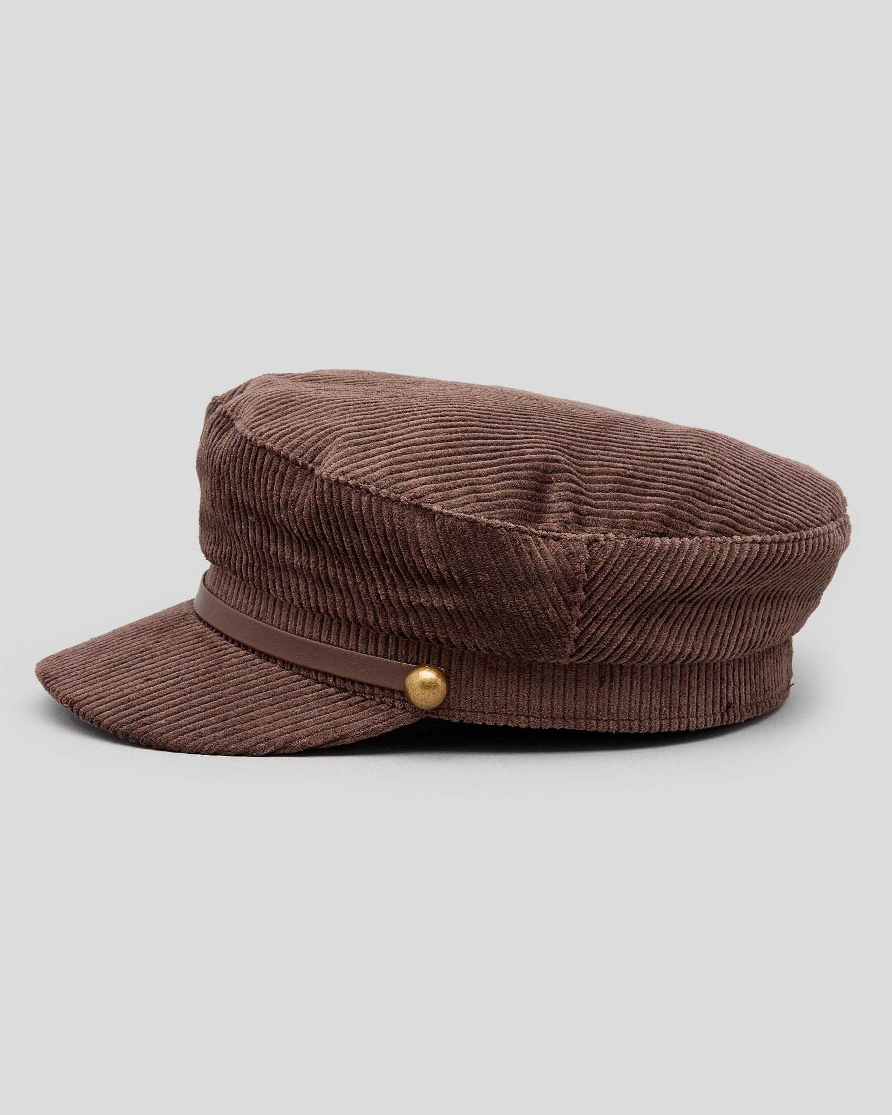 Shop Mooloola Savanna Lieutenant Cap In Chocolate - Fast Shipping ...