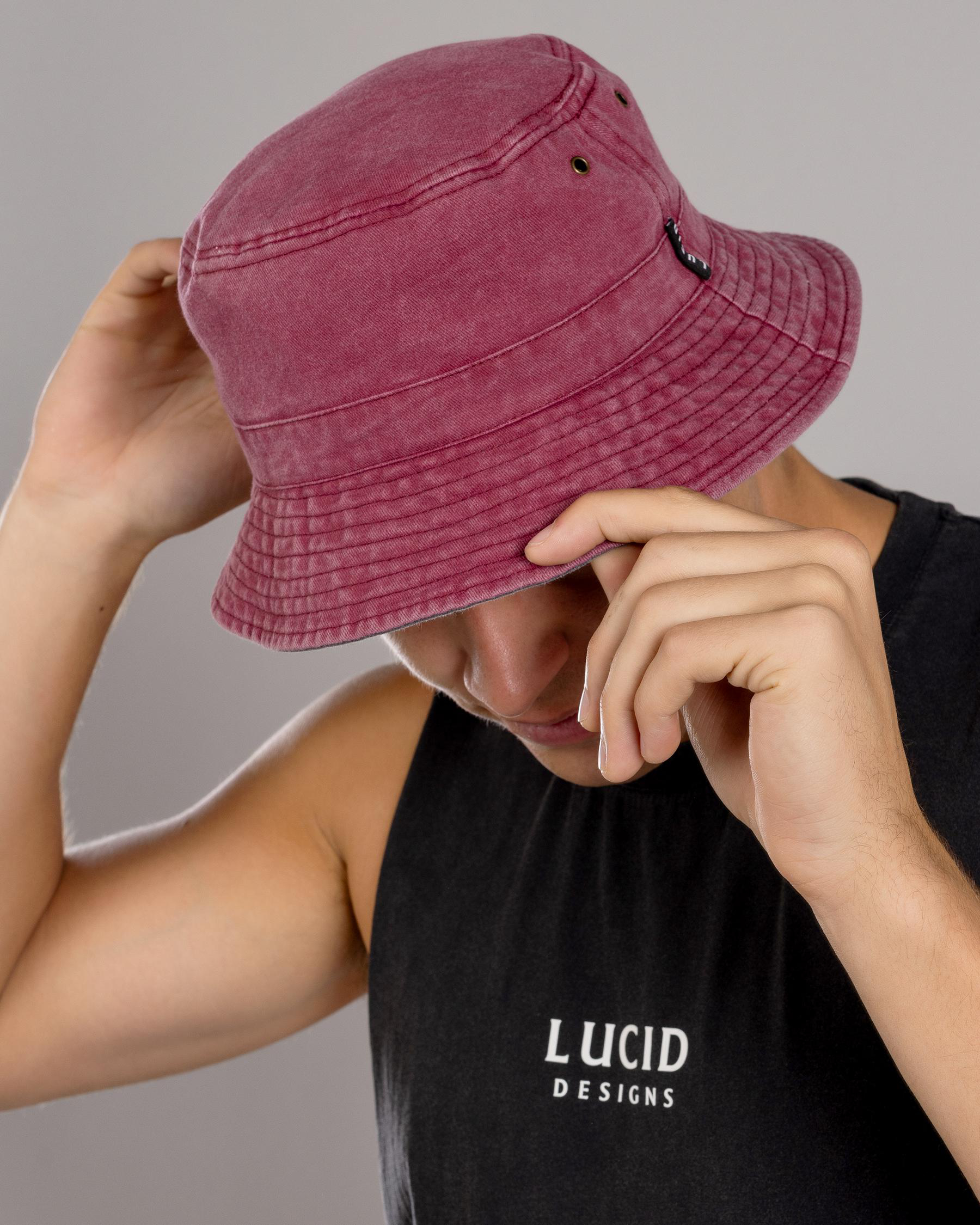 Shop Lucid Radiate Bucket Hat In Port/black - Fast Shipping & Easy ...