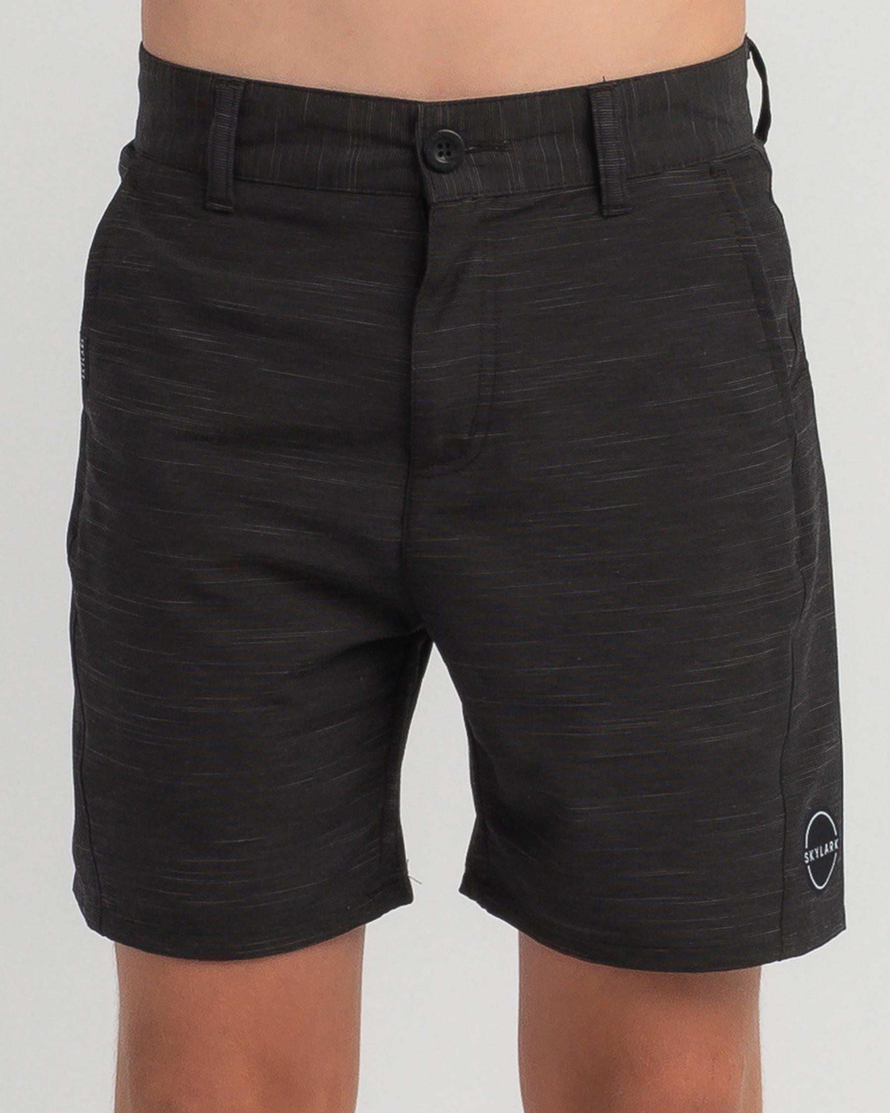 Shop Skylark Boys' Vertical Walk Shorts In Black - Fast Shipping & Easy ...