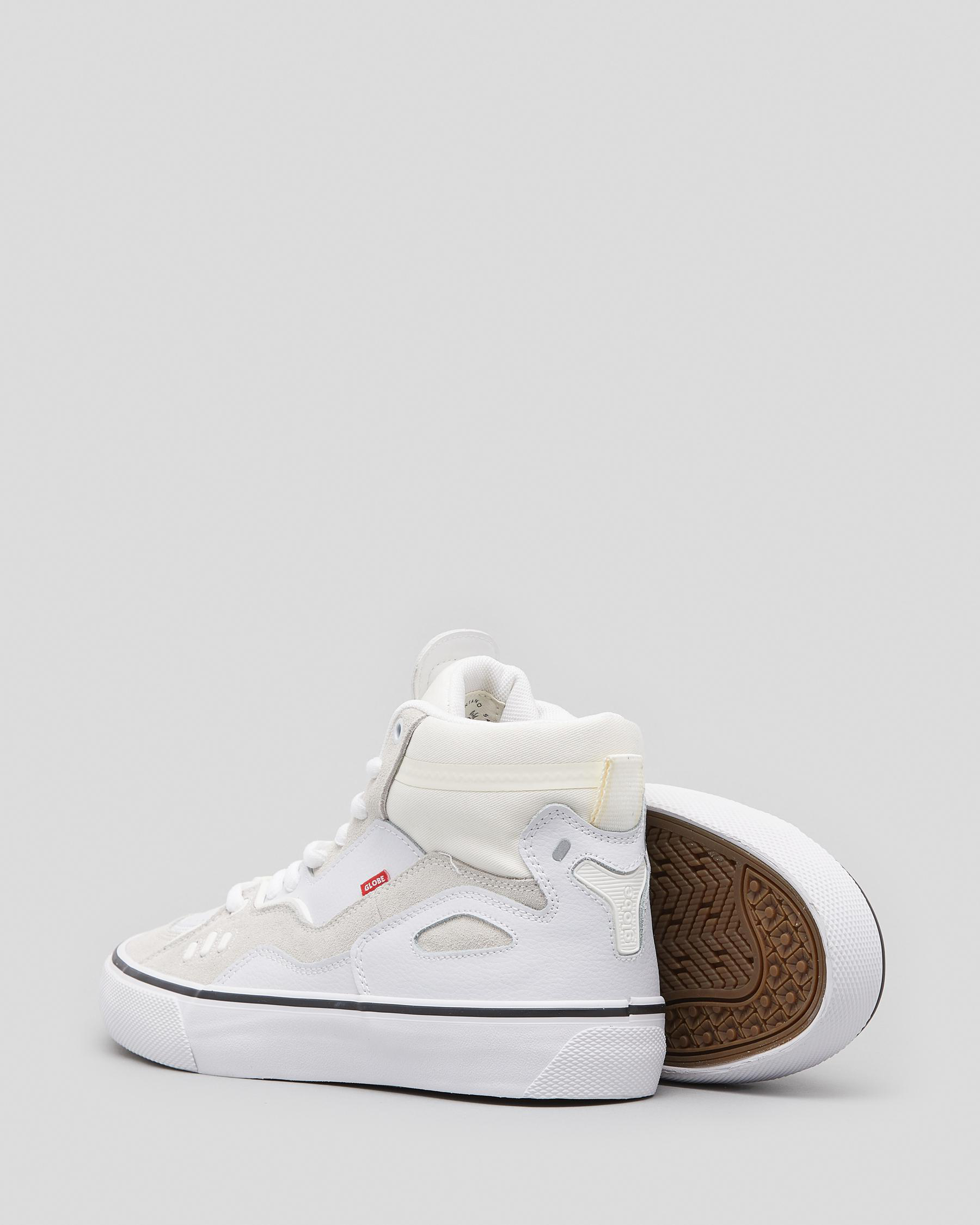 Shop Globe Dimension Hi-Top Shoes In White/montano - Fast Shipping ...