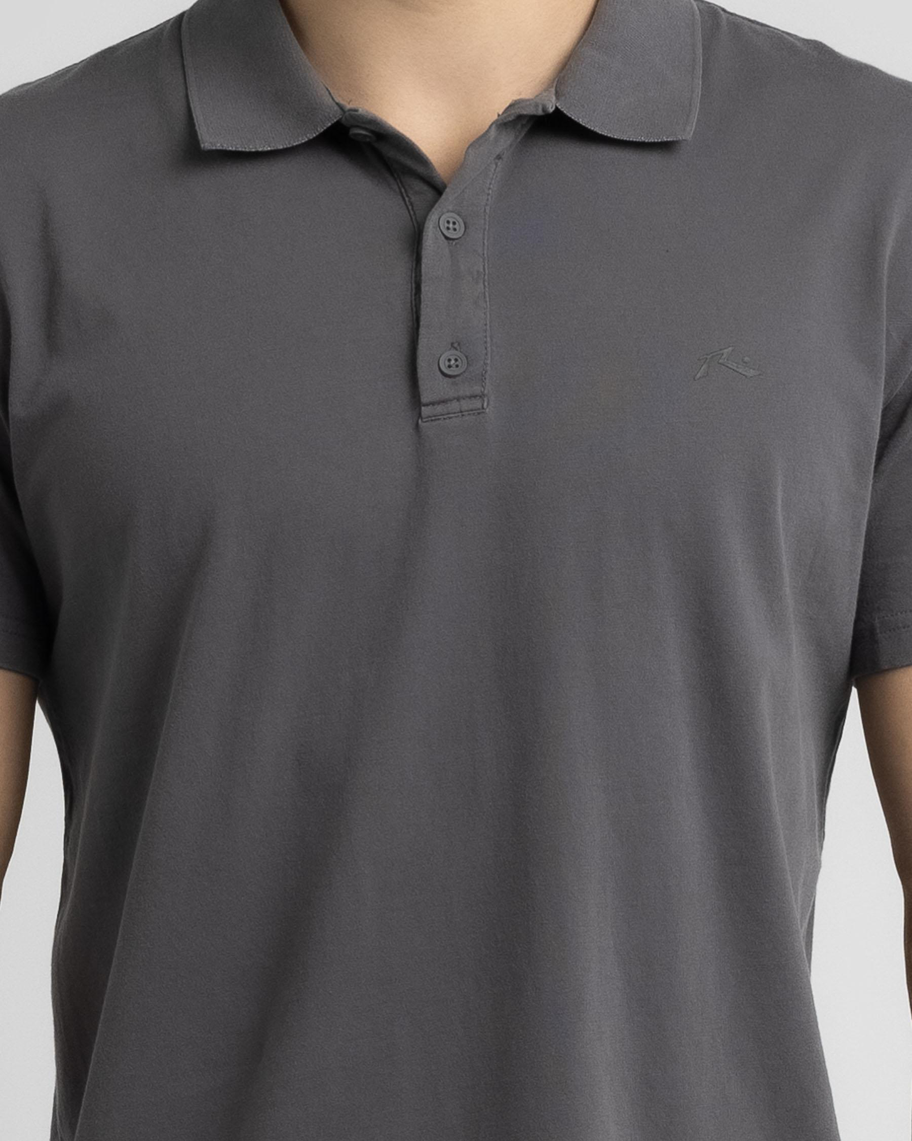 Shop Rusty Comp Wash Polo Shirt In Coal - Fast Shipping & Easy Returns ...