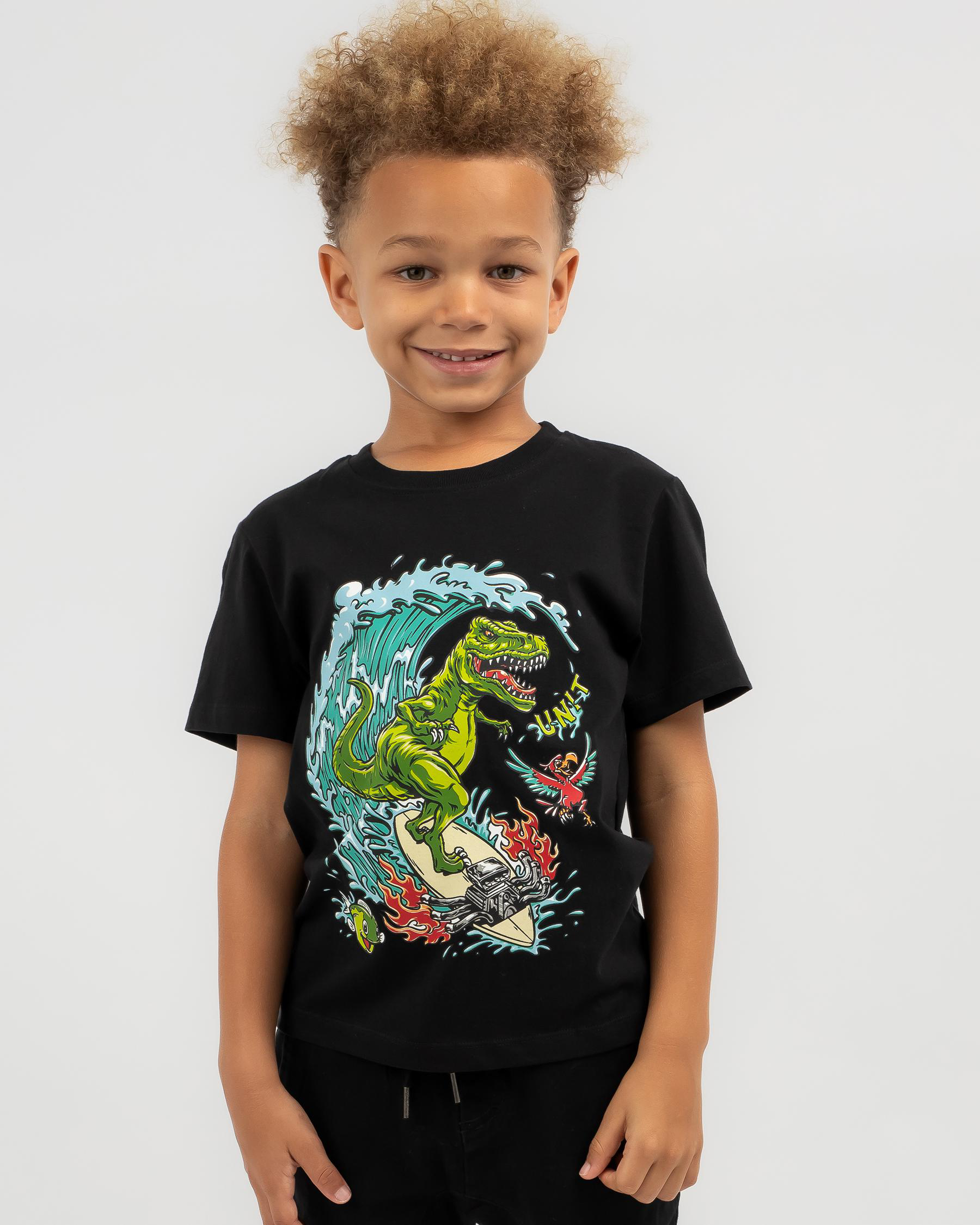 Shop Unit Toddlers' Surf Rex T-Shirt In Black - Fast Shipping & Easy ...