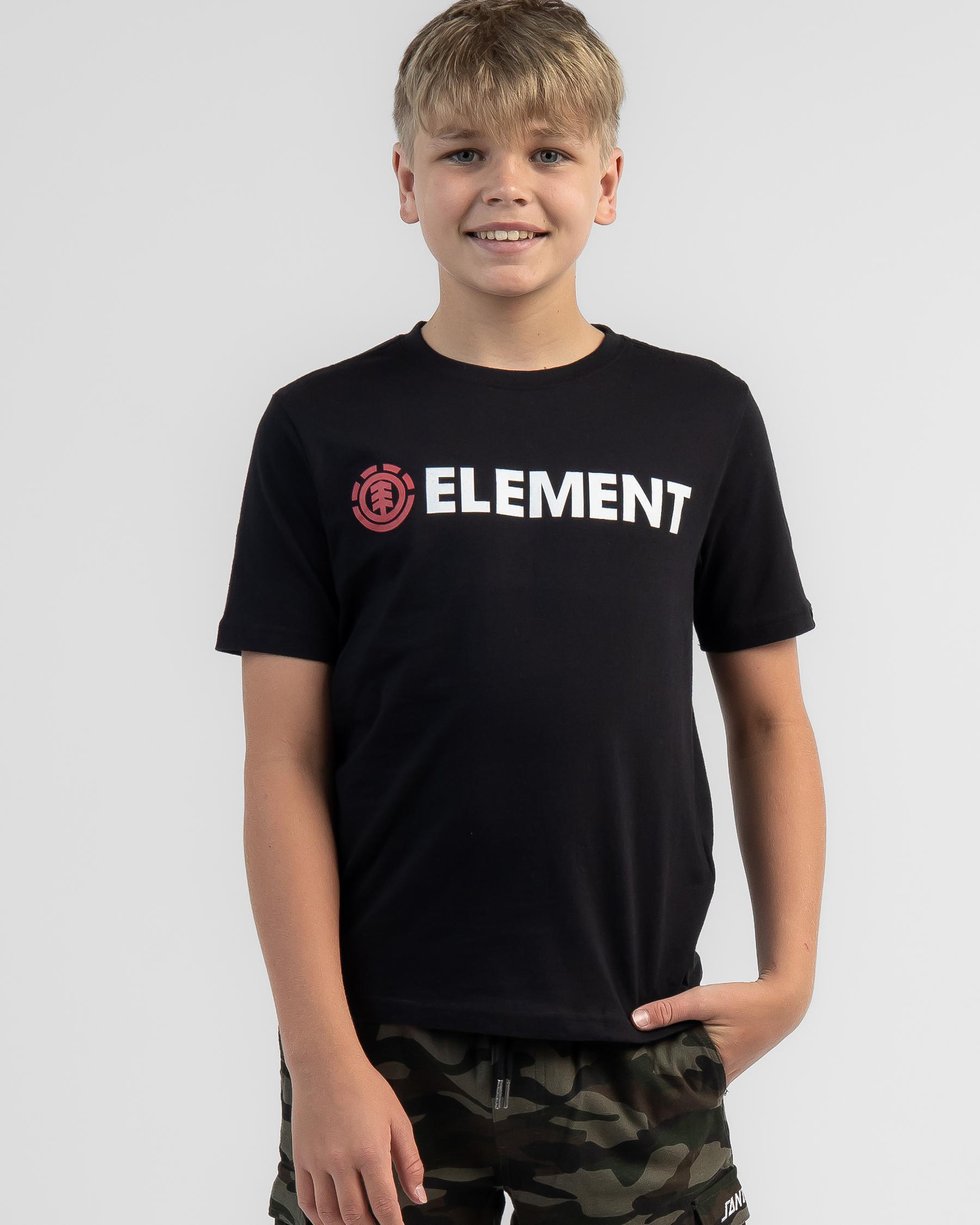 Shop Element Boys' Blazin T-Shirt In Flint Black - Fast Shipping & Easy ...