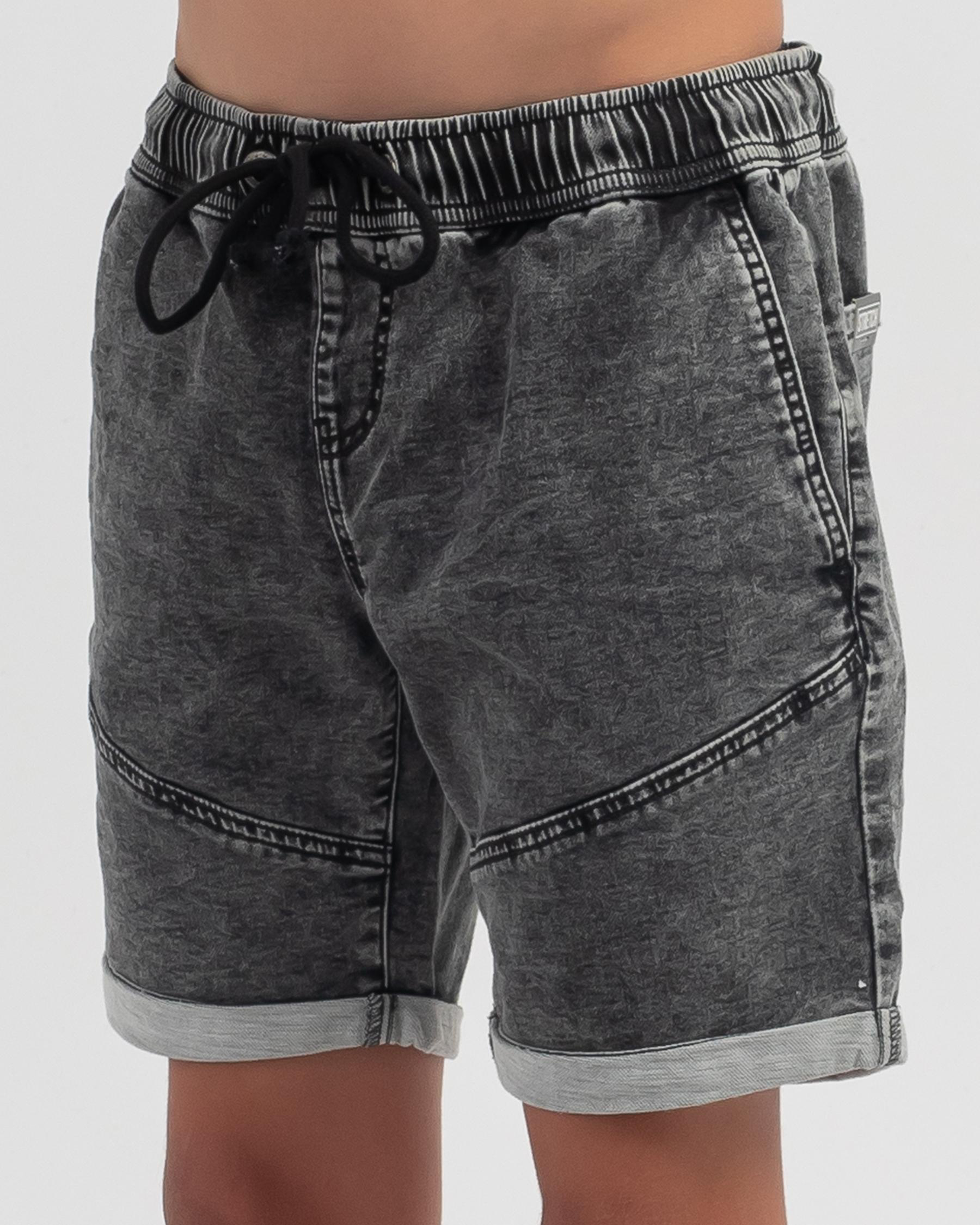 Shop Lucid Boys' Manic Walk Shorts In Black - Fast Shipping & Easy ...