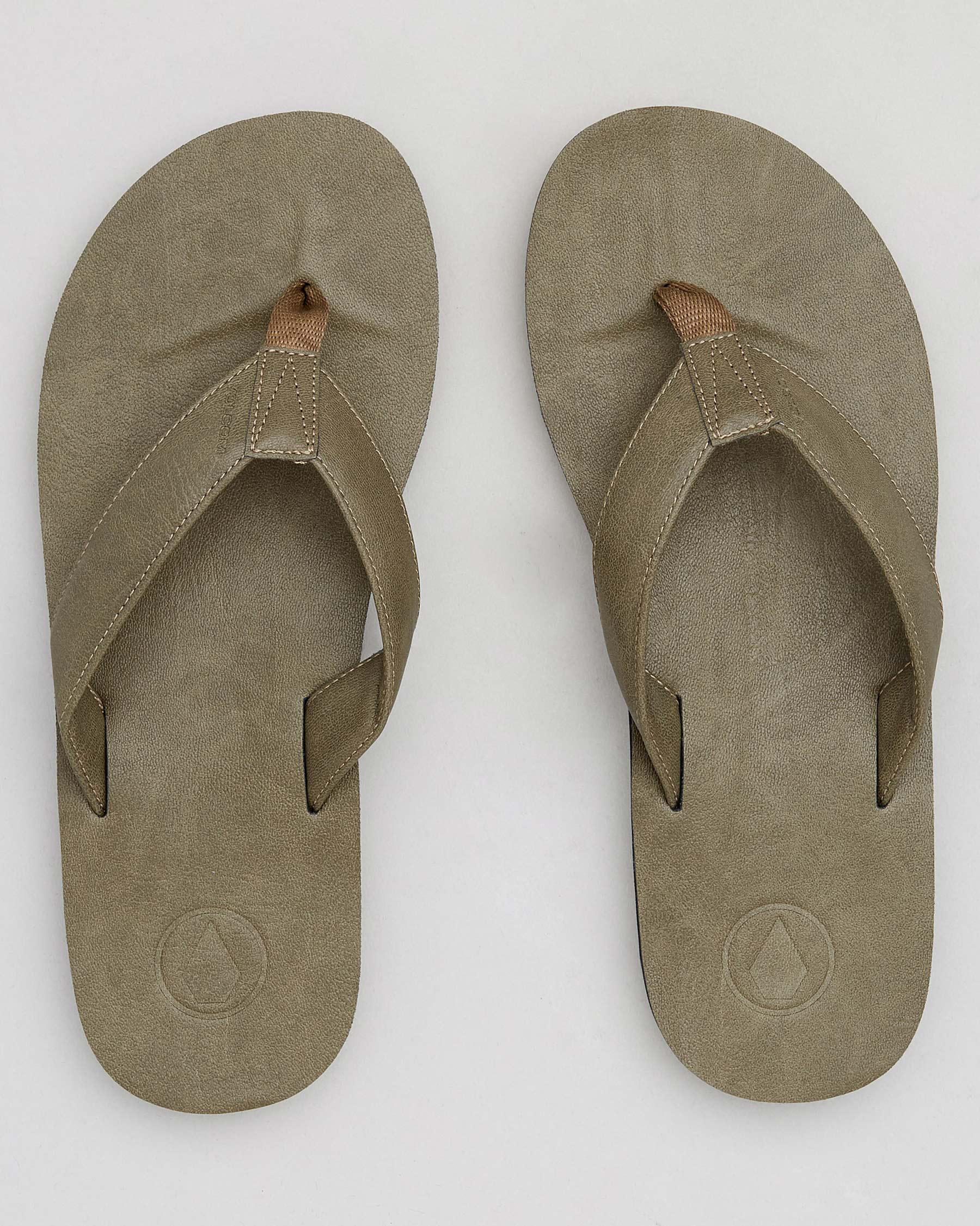 Shop Volcom Fathom Sandals In Faded Army - Fast Shipping & Easy Returns ...