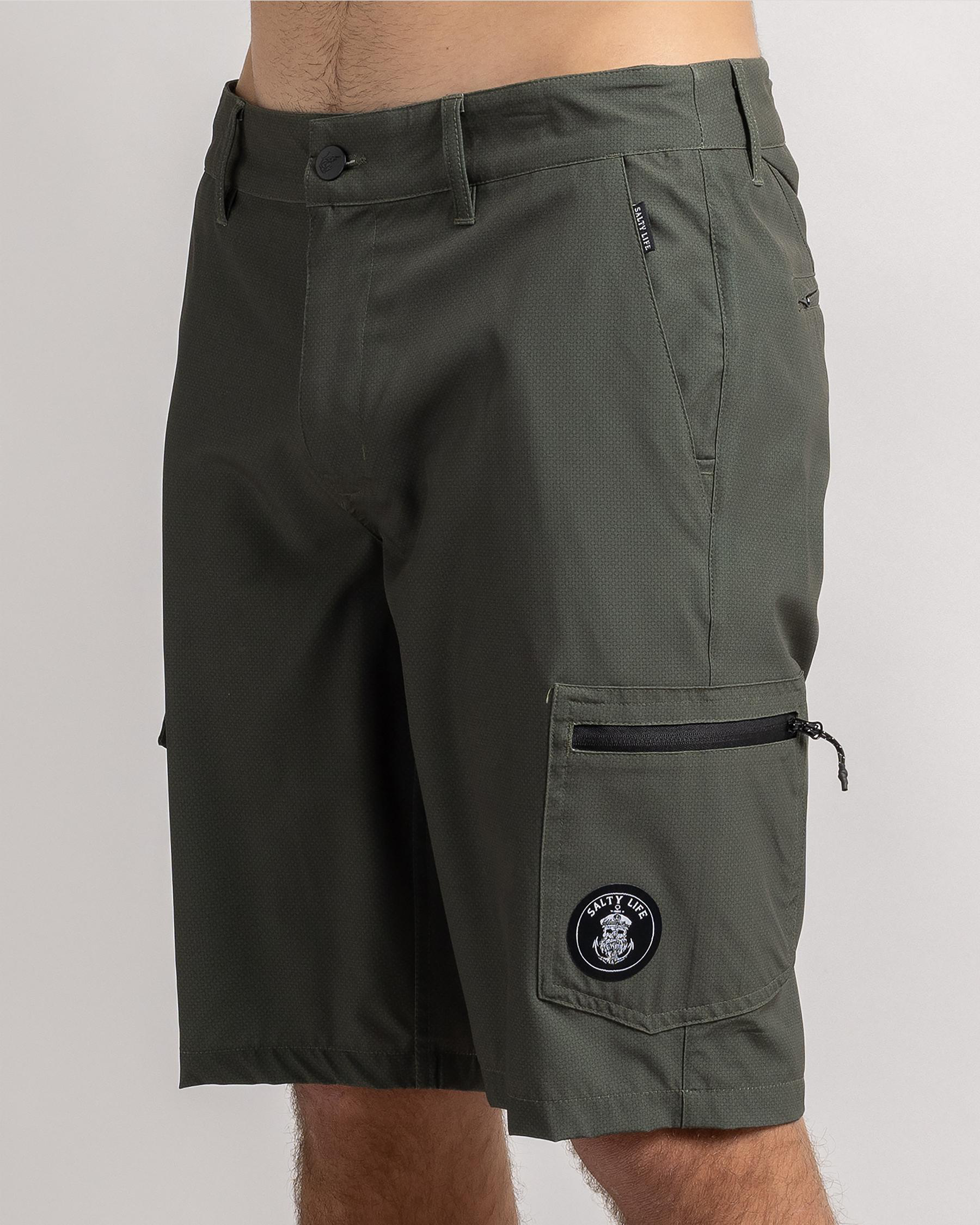 Shop Salty Life Bait Walk Shorts In Olive - Fast Shipping & Easy ...