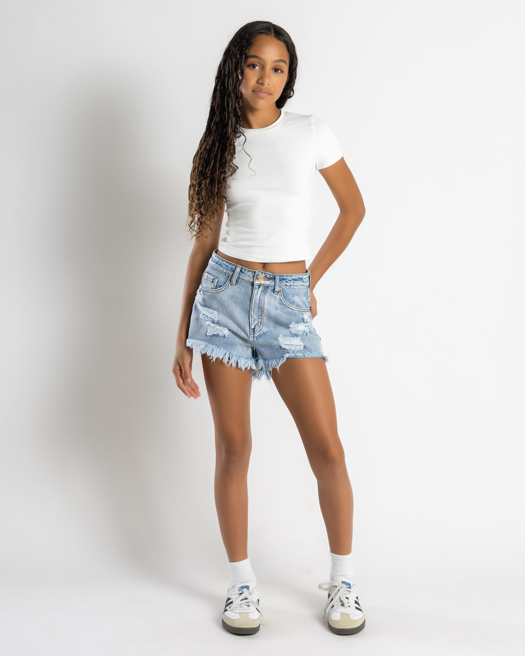 Shop DESU Girls' Shannah Shorts In Light Mid - Fast Shipping & Easy ...