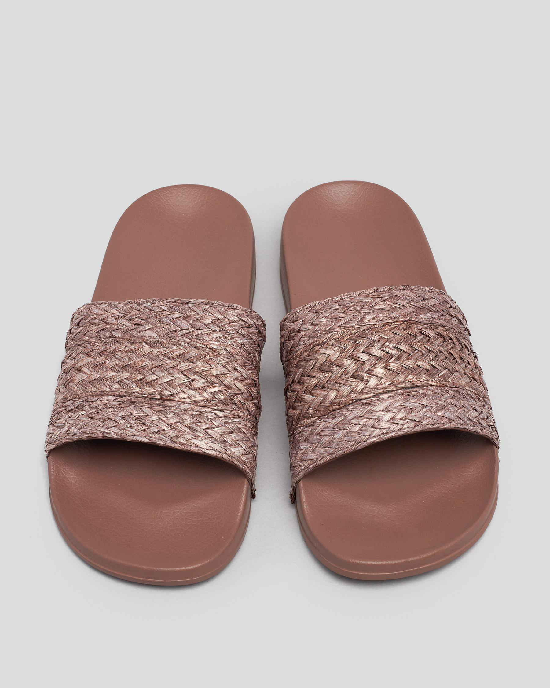 Shop Roxy Womens Roxy Slippy Jute Slide Sandals In Chocolate - Fast ...