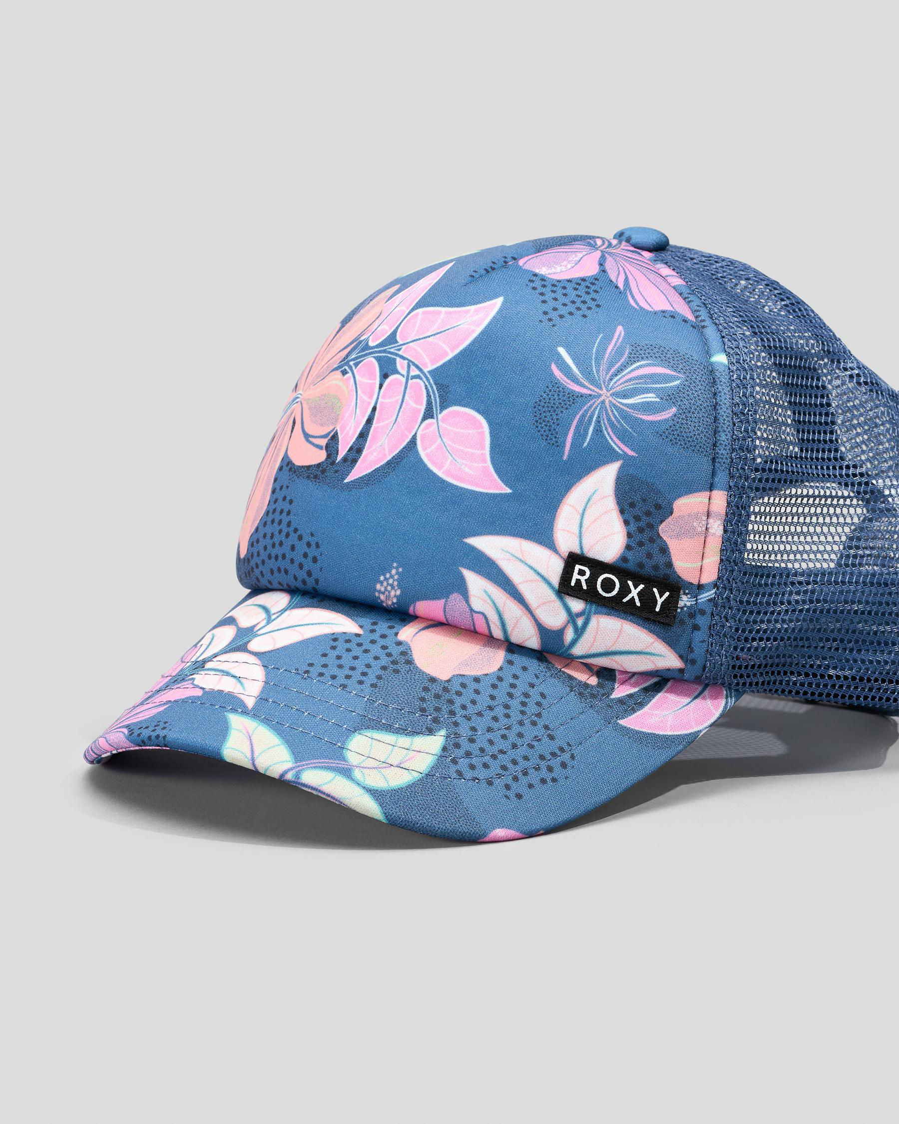 Shop Roxy Girls' Honey Coconut Trucker Cap In Wild Wind Sunny Floral Rg ...