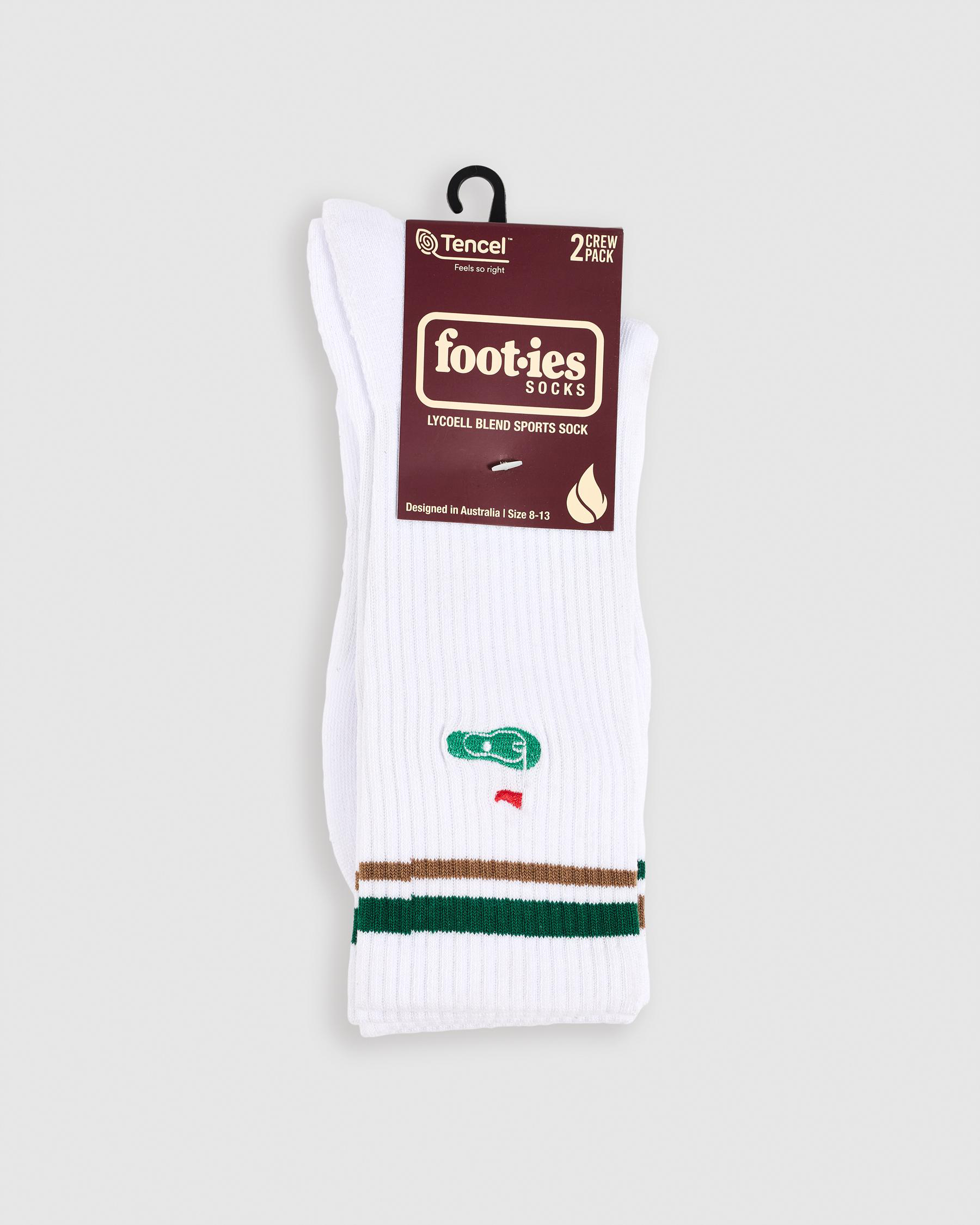Shop FOOT-IES Blaze Sport Golf Sneaker Socks 2 Pack In White - Fast ...
