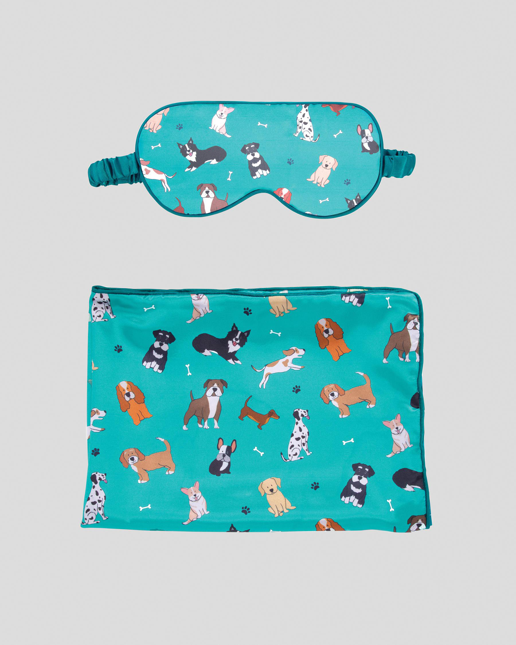 Shop Get It Now The Dog Satin Sleep Mask & Pillow Set In Multi - Fast ...