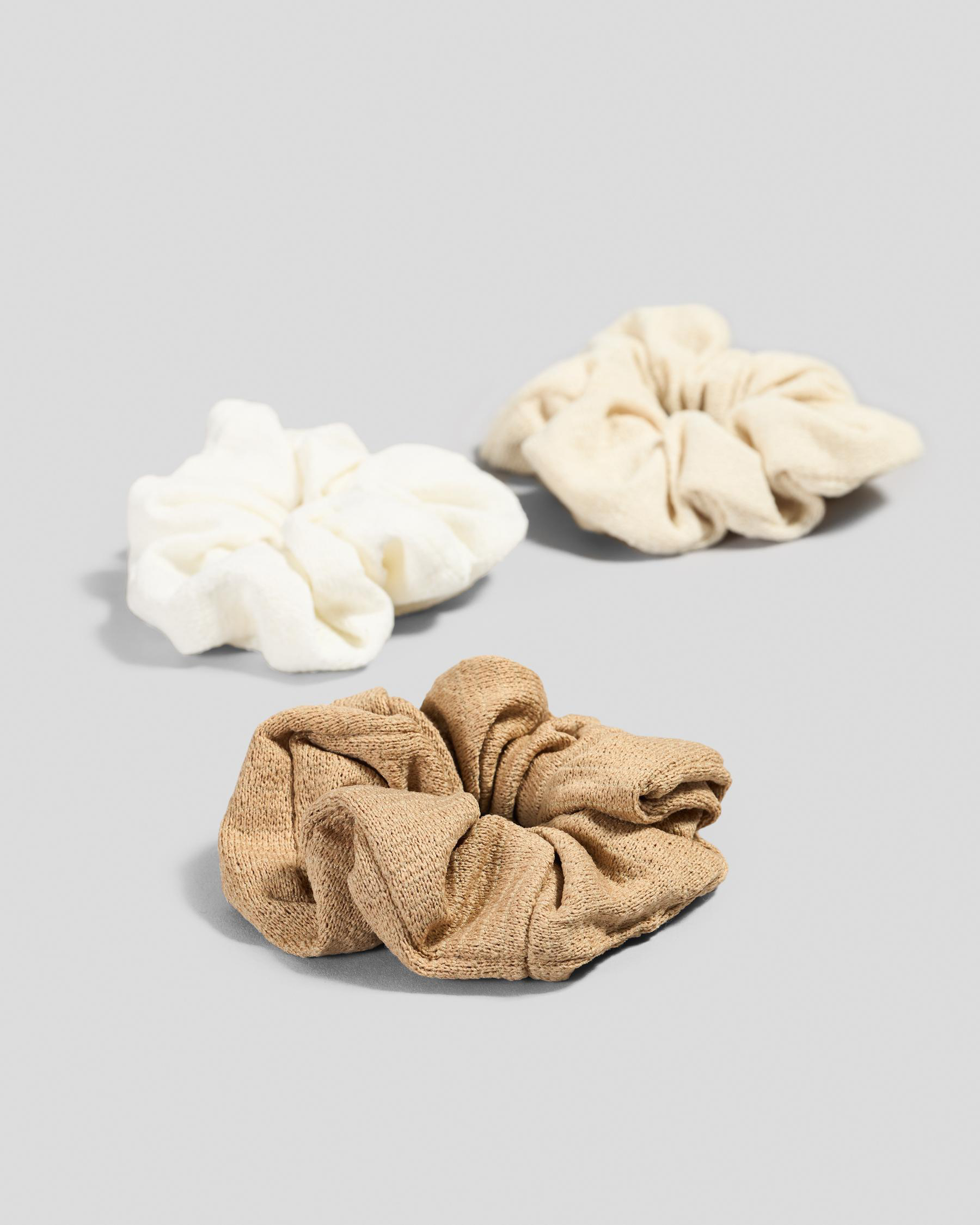 Shop Karyn In LA Nia Scrunchie Pack In White/cream/taupe - Fast ...