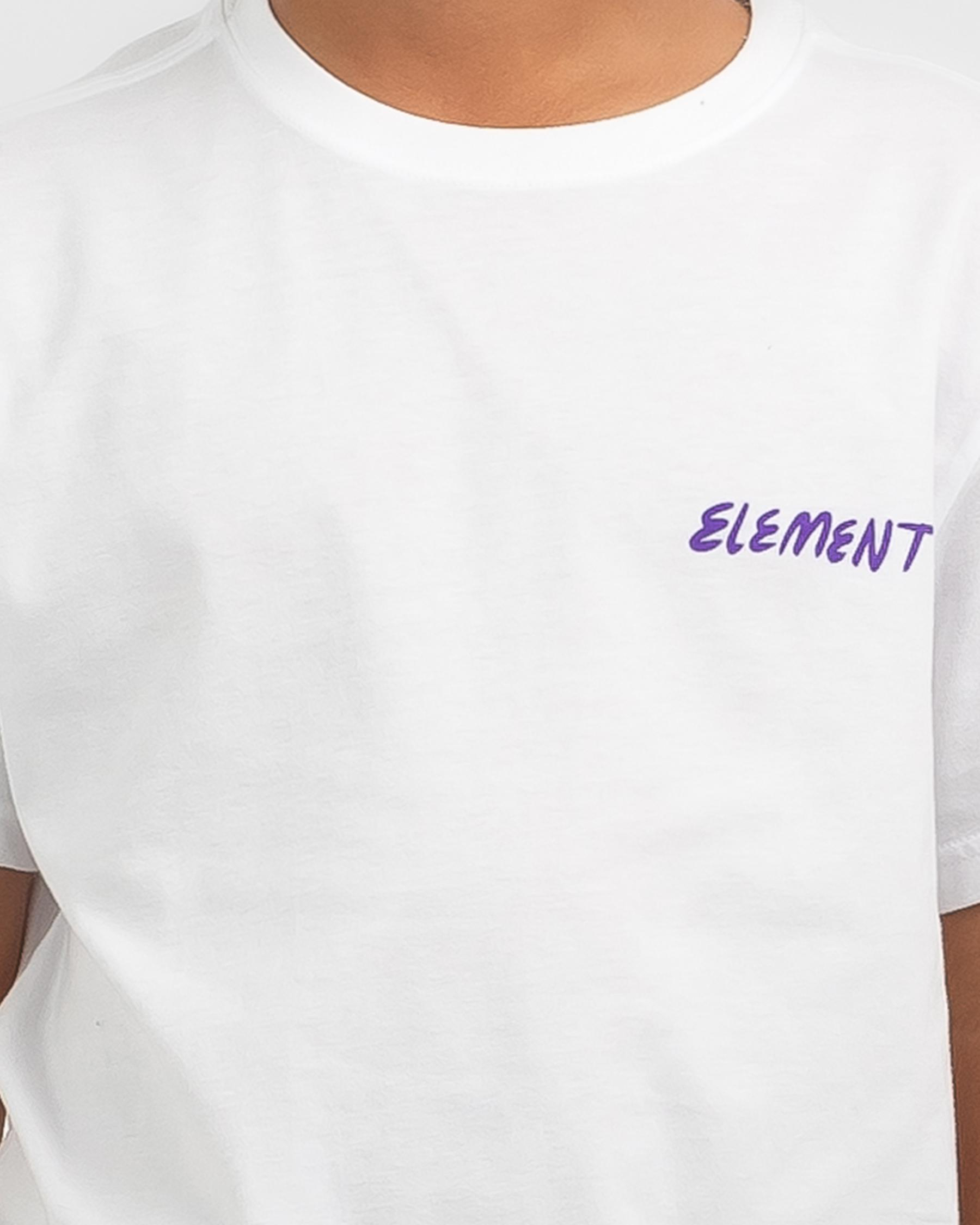 Shop Element Boys' Jurassic T-Shirt In Optic White - Fast Shipping ...