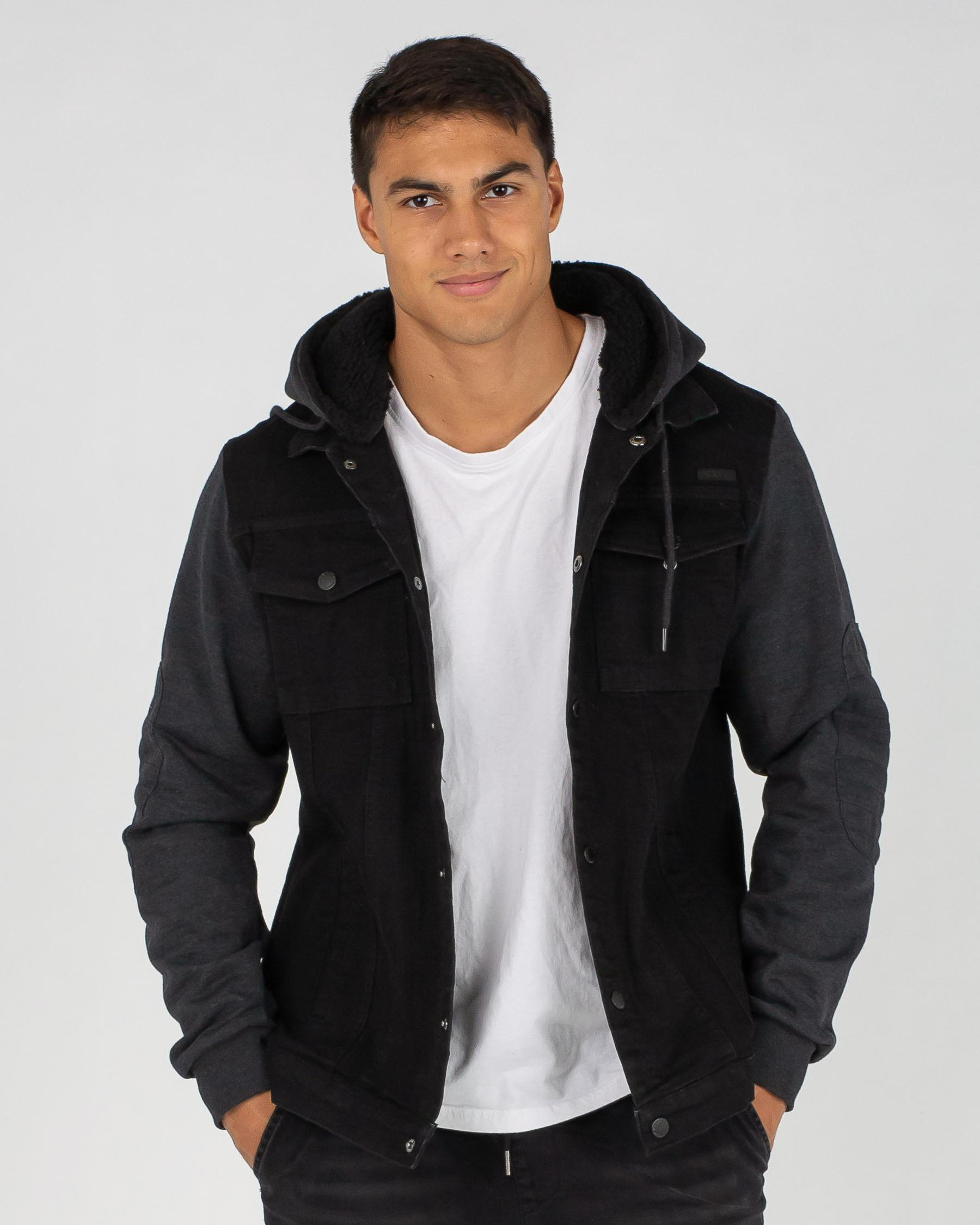Shop Dexter Sundown Hooded Jacket In Black/char - Fast Shipping & Easy ...