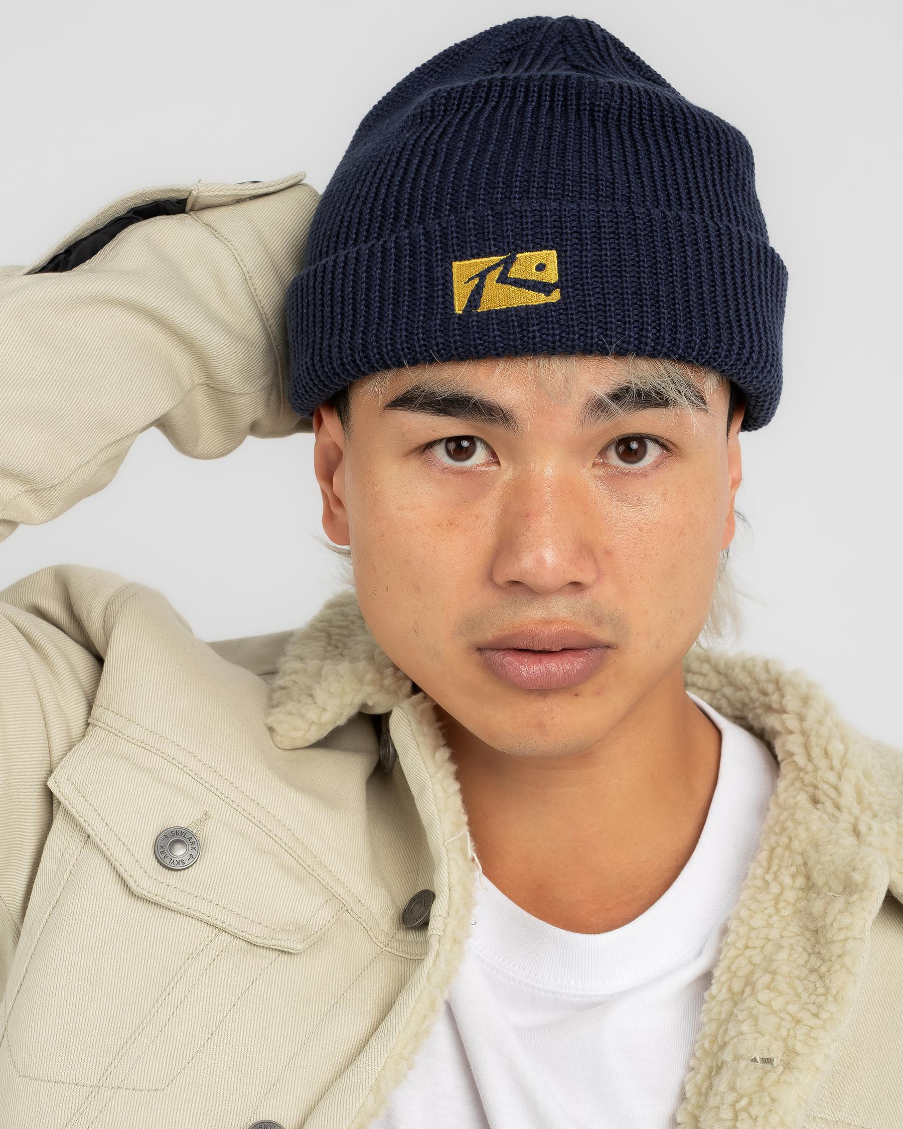 Shop Rusty All-Time Cuff Beanie In Navy Blue - Fast Shipping & Easy ...