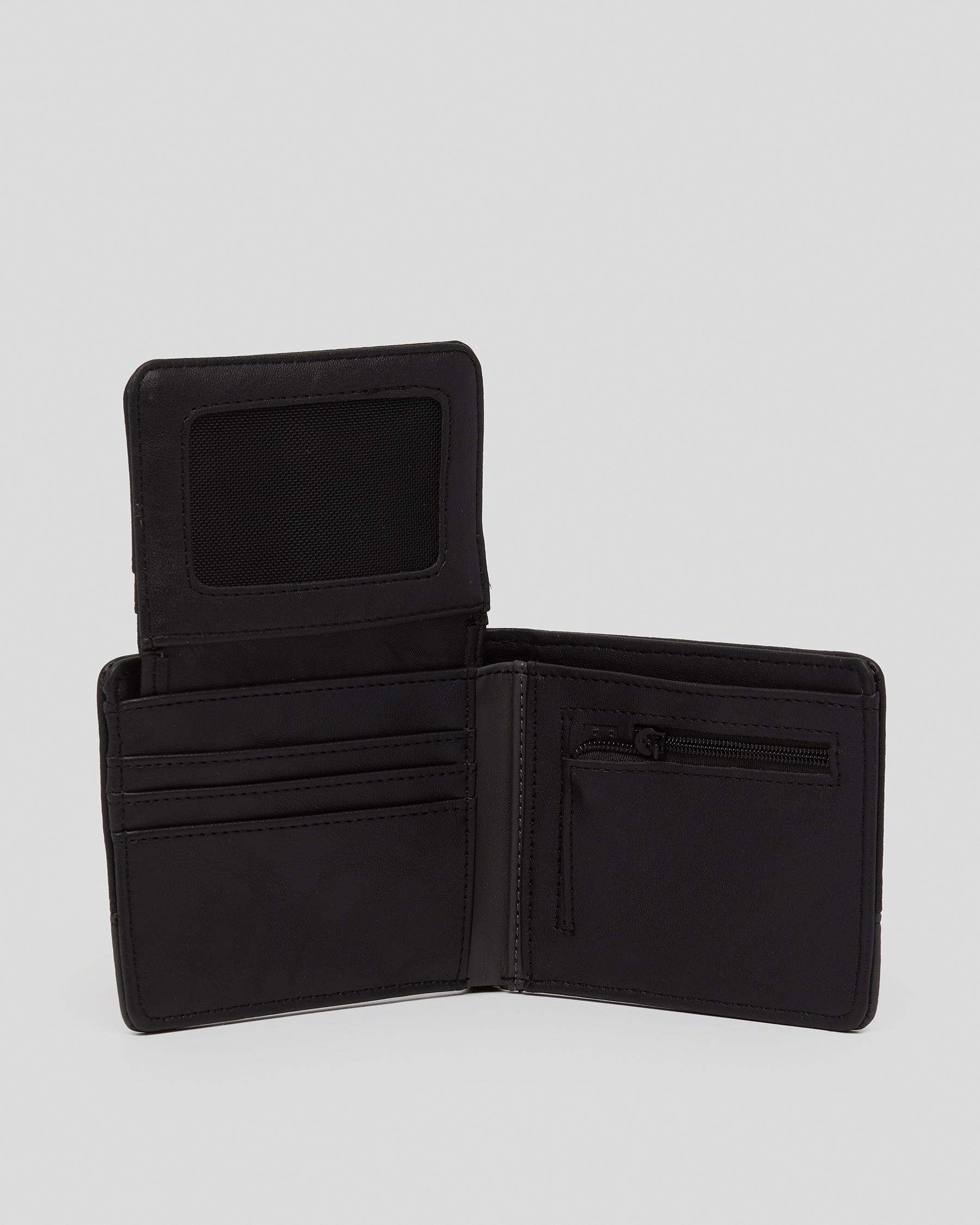 Shop Billabong Dimension Wallet In Black Char - Fast Shipping & Easy ...
