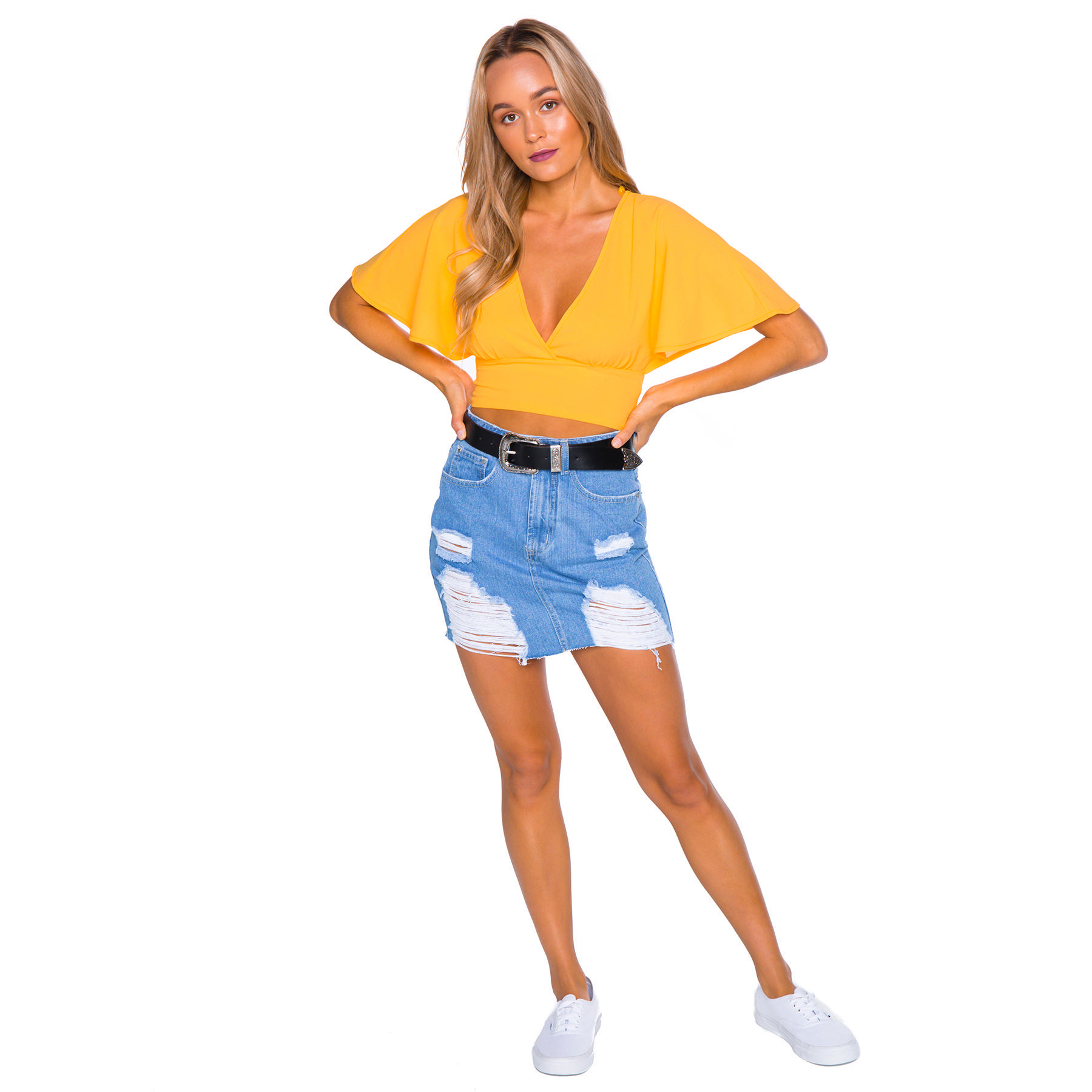 Shop Ava And Ever Annabelle Top In Golden - Fast Shipping & Easy ...