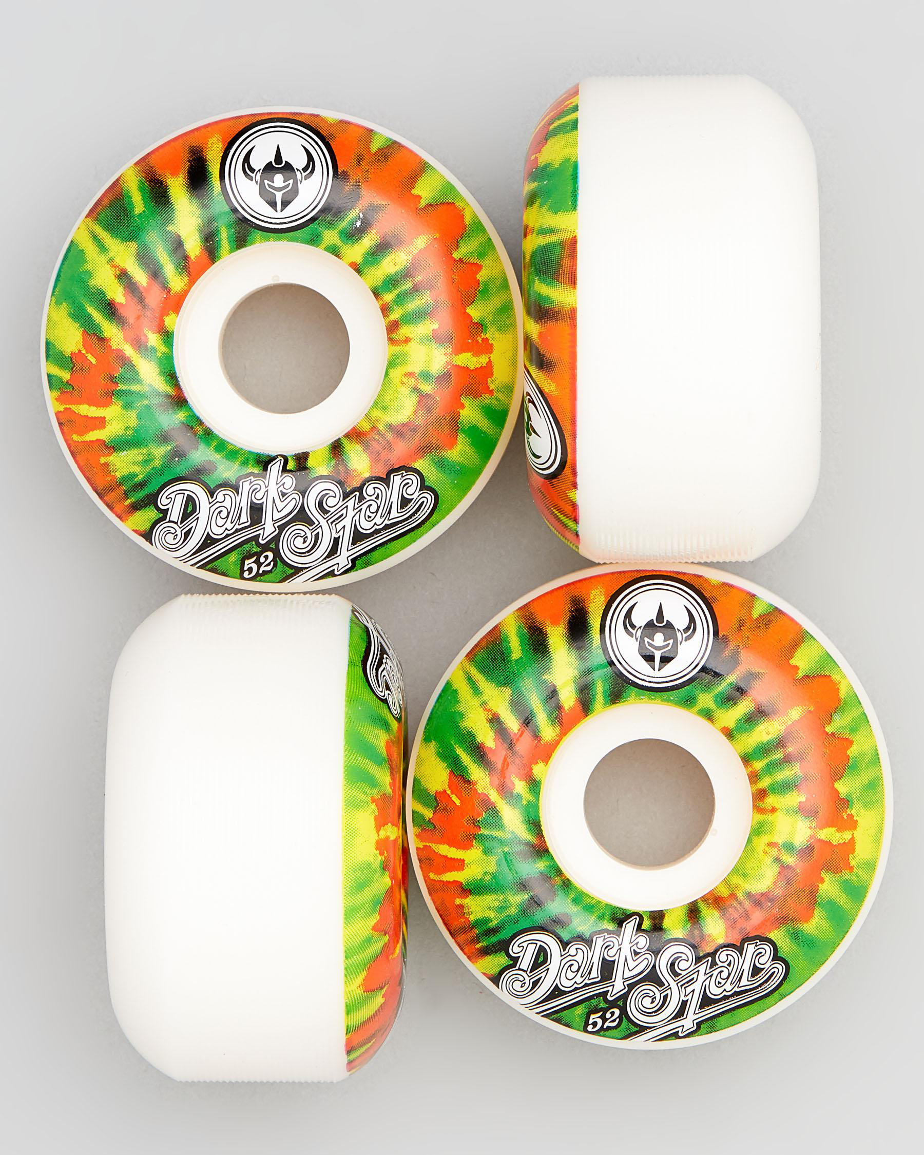 Shop Darkstar Insignia 52mm Skateboard Wheels In Rasta - Fast Shipping ...
