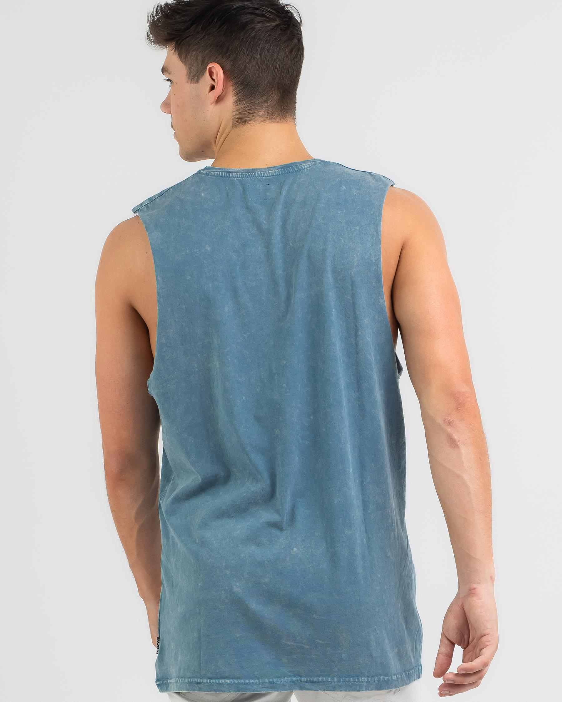 Shop Lucid Fused Muscle Tank In Light Blue Acid - Fast Shipping & Easy ...