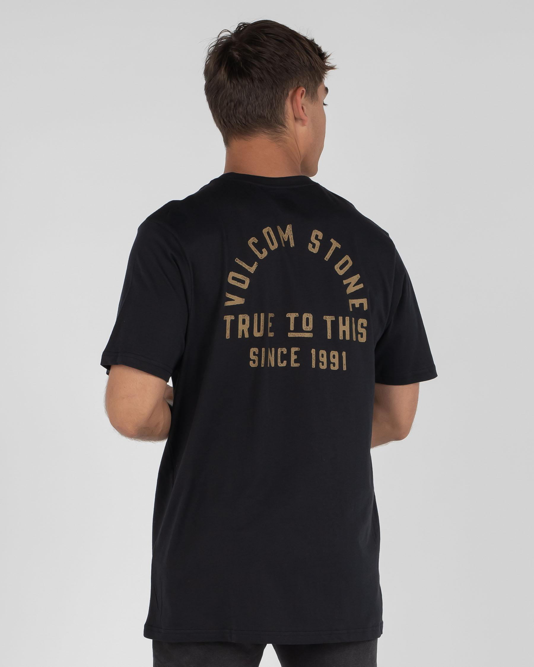 Shop Volcom Stone Co T-Shirt In Black - Fast Shipping & Easy Returns ...