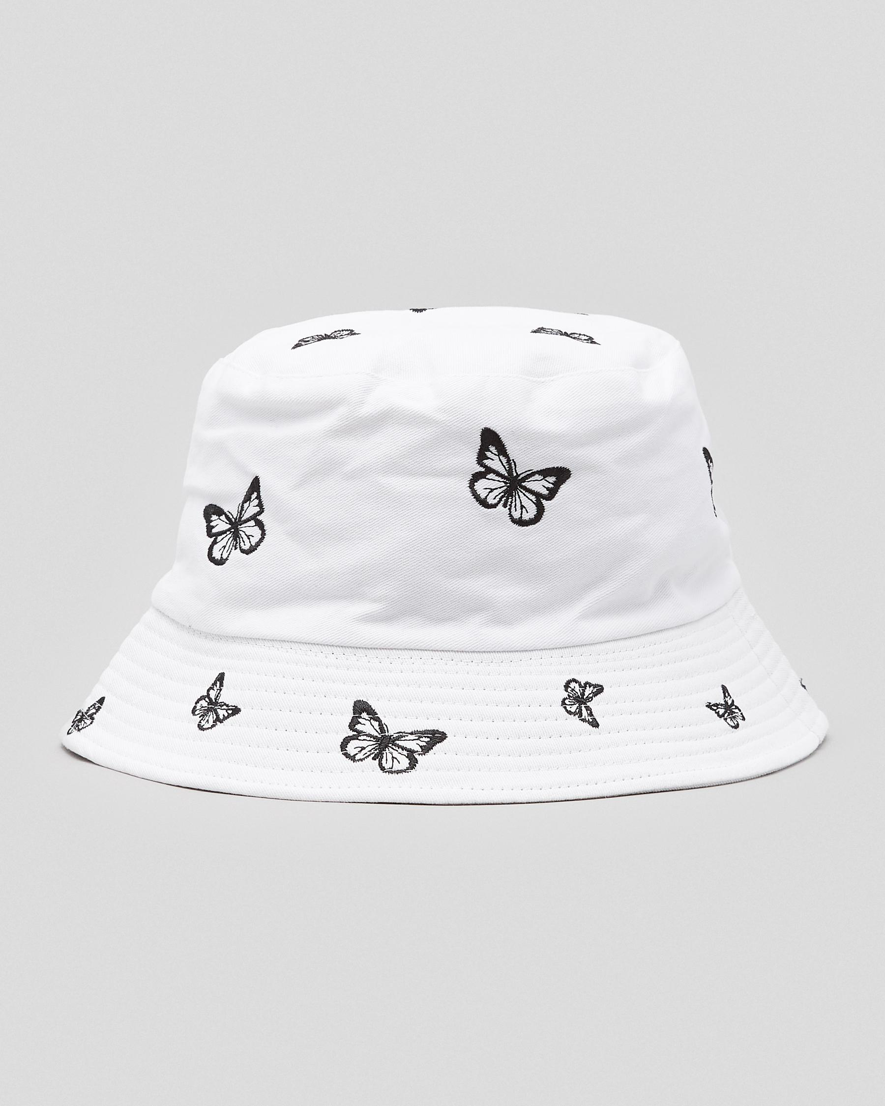 Shop Mooloola Full Flight Bucket Hat In White - Fast Shipping & Easy ...