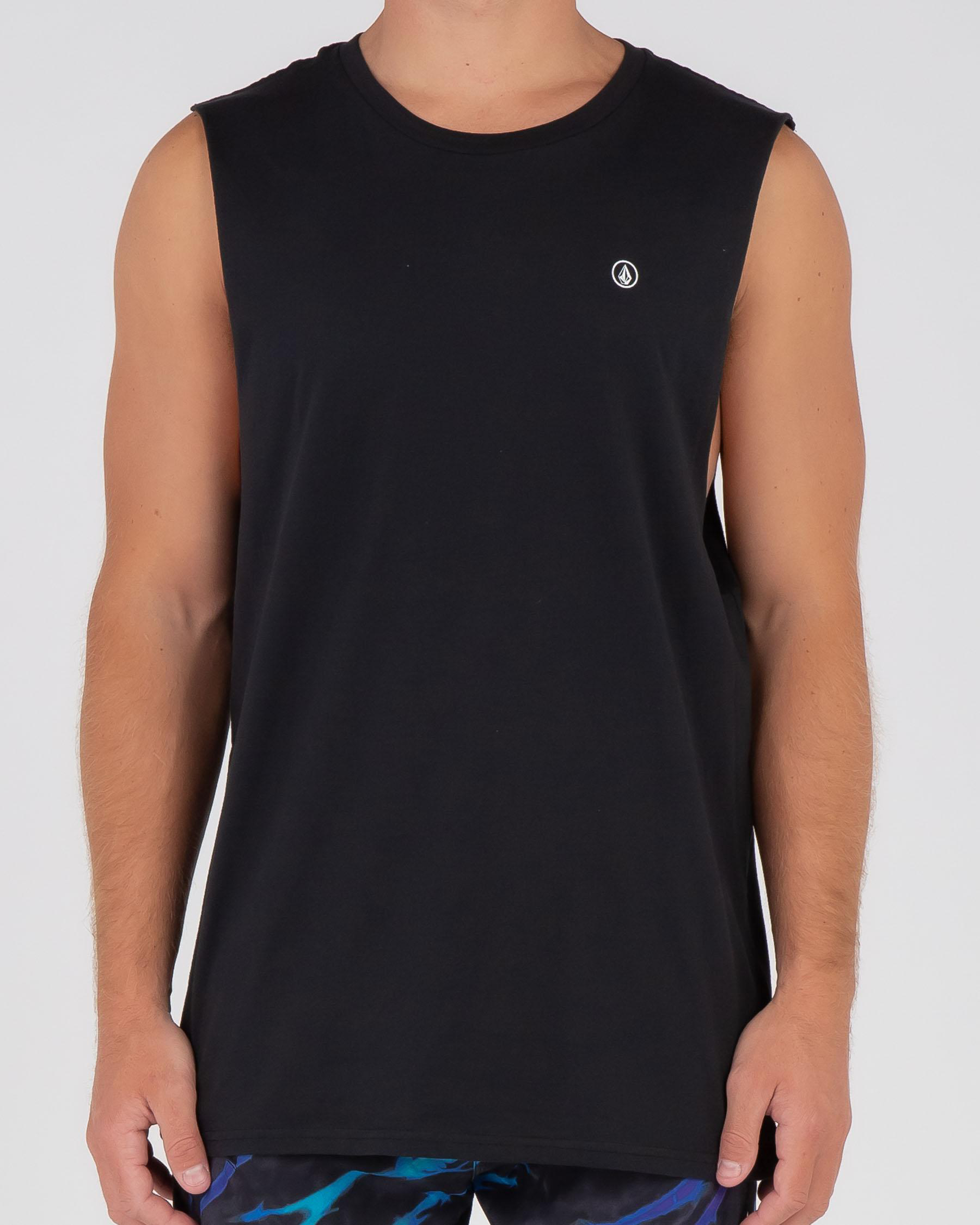 Shop Volcom Solid Muscle Tank In Black - Fast Shipping & Easy Returns ...