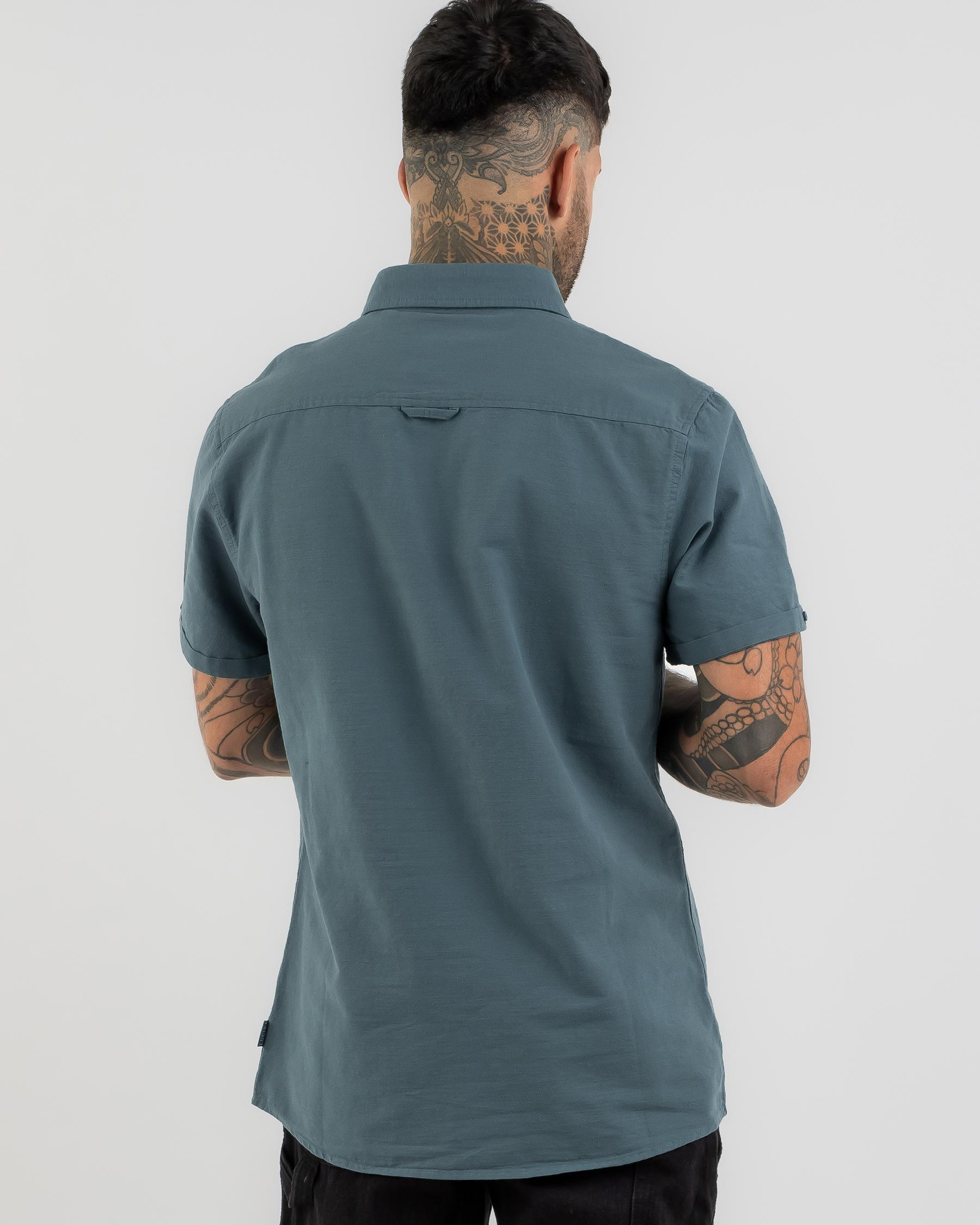 Shop Lucid Virtuous Short Sleeve Shirt In Teal - Fast Shipping & Easy ...
