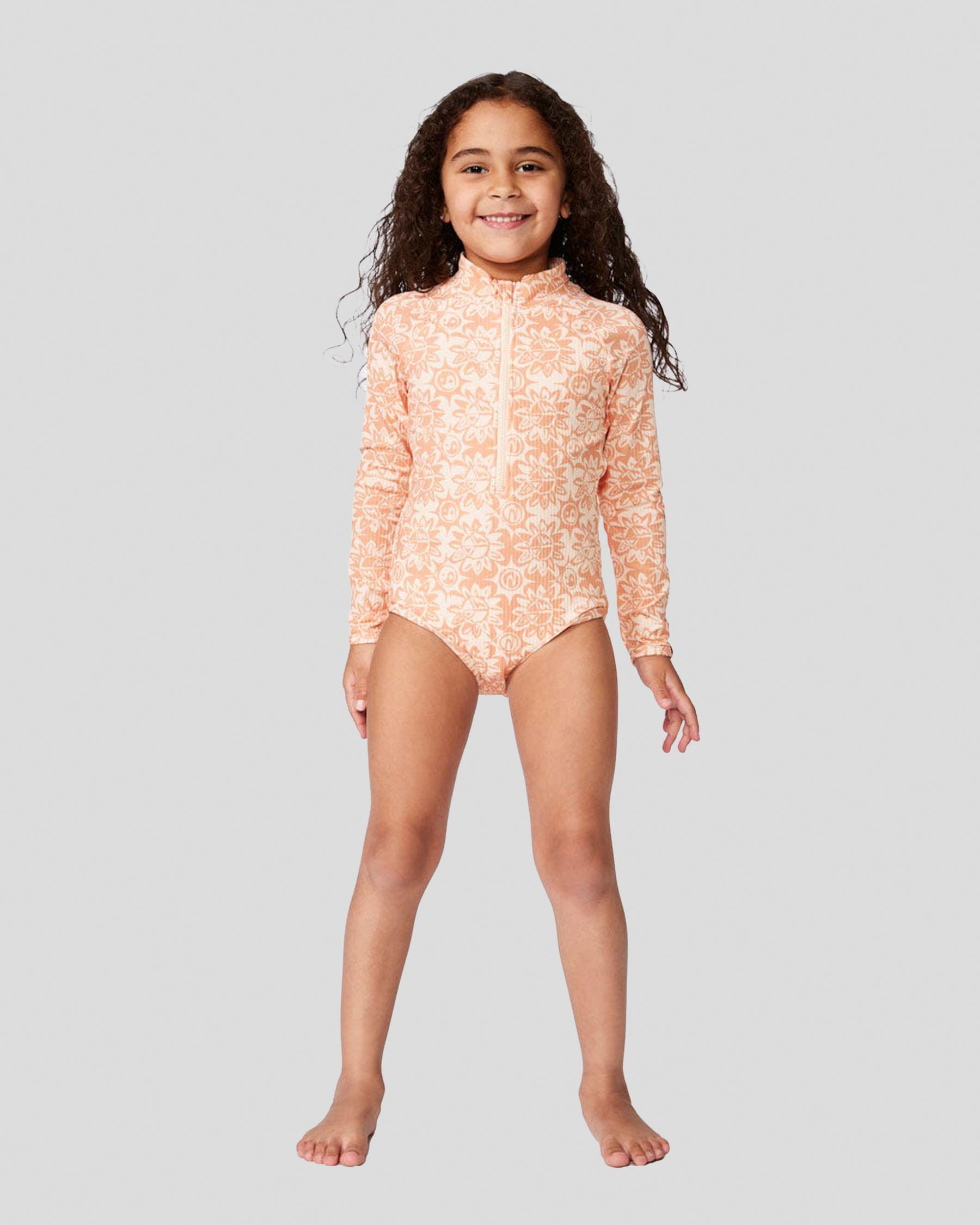 Shop Rip Curl Toddlers' Earthwaves Long Sleeve Surfsuit In Peach Nectar - Fast Shipping & Easy ...
