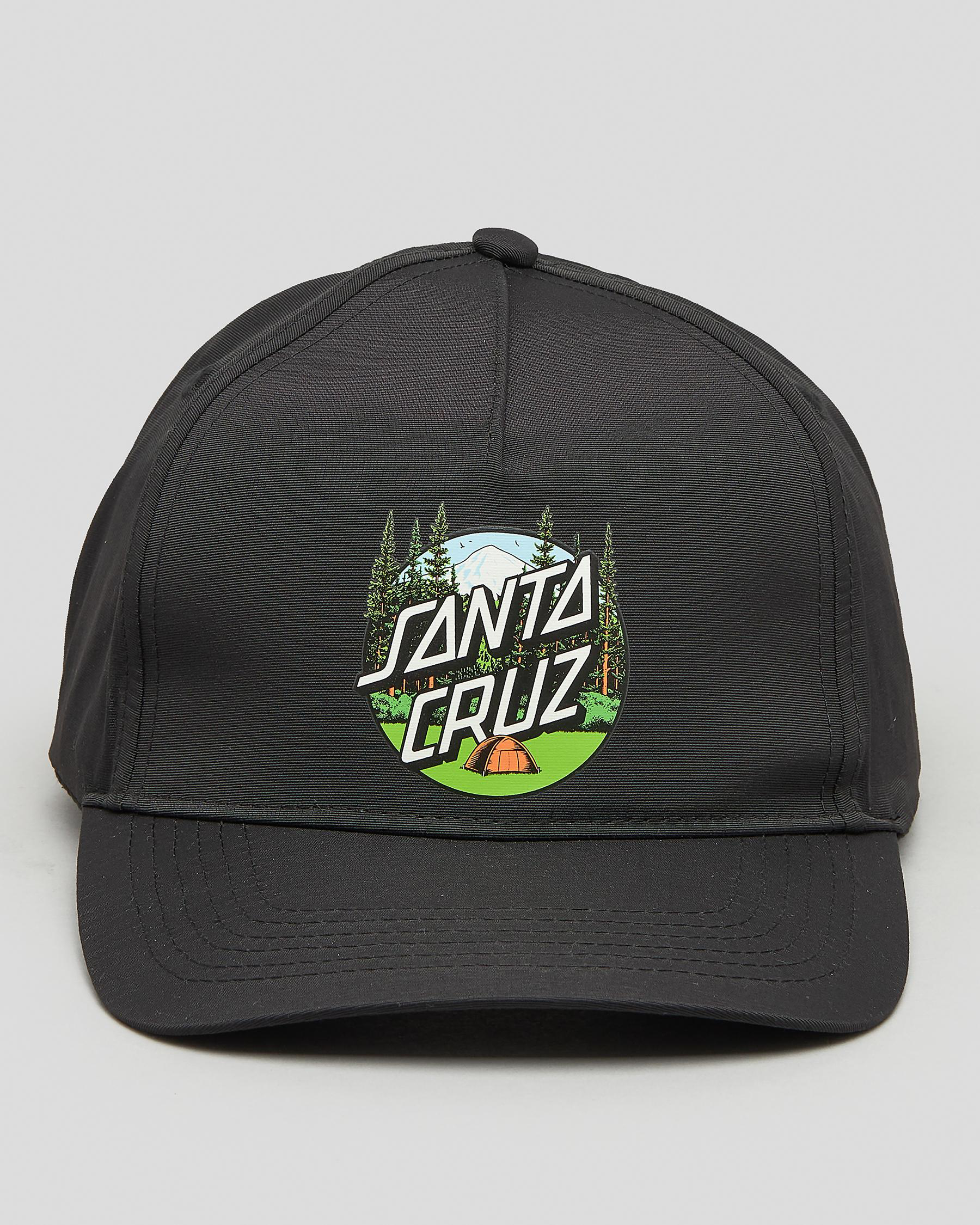 Shop Santa Cruz Braun Camping Dot Cap In Black - Fast Shipping & Easy ...