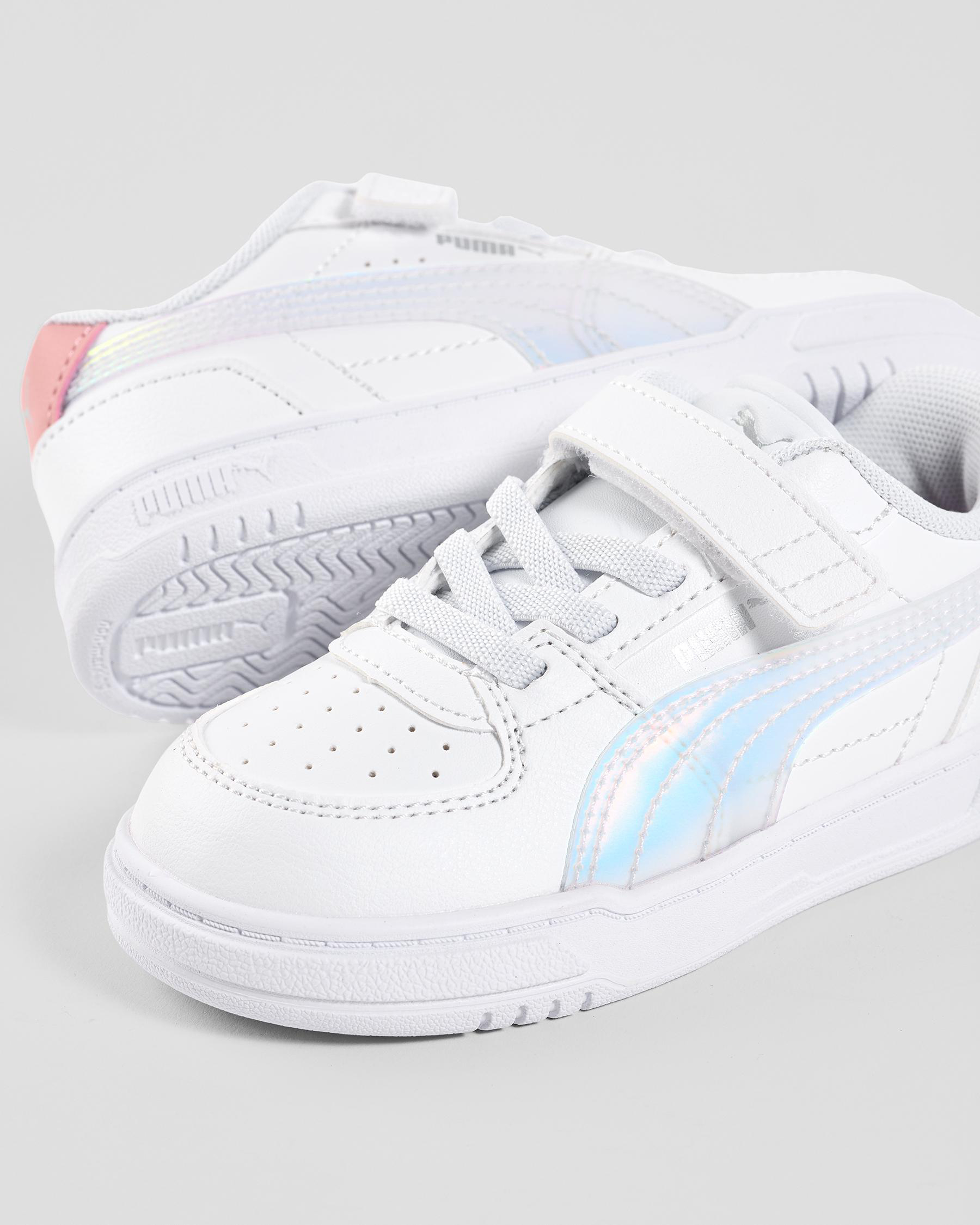 Shop Puma Toddlers' Caven III Holo 2.0 Shoes In Puma White/rosy Outlook ...