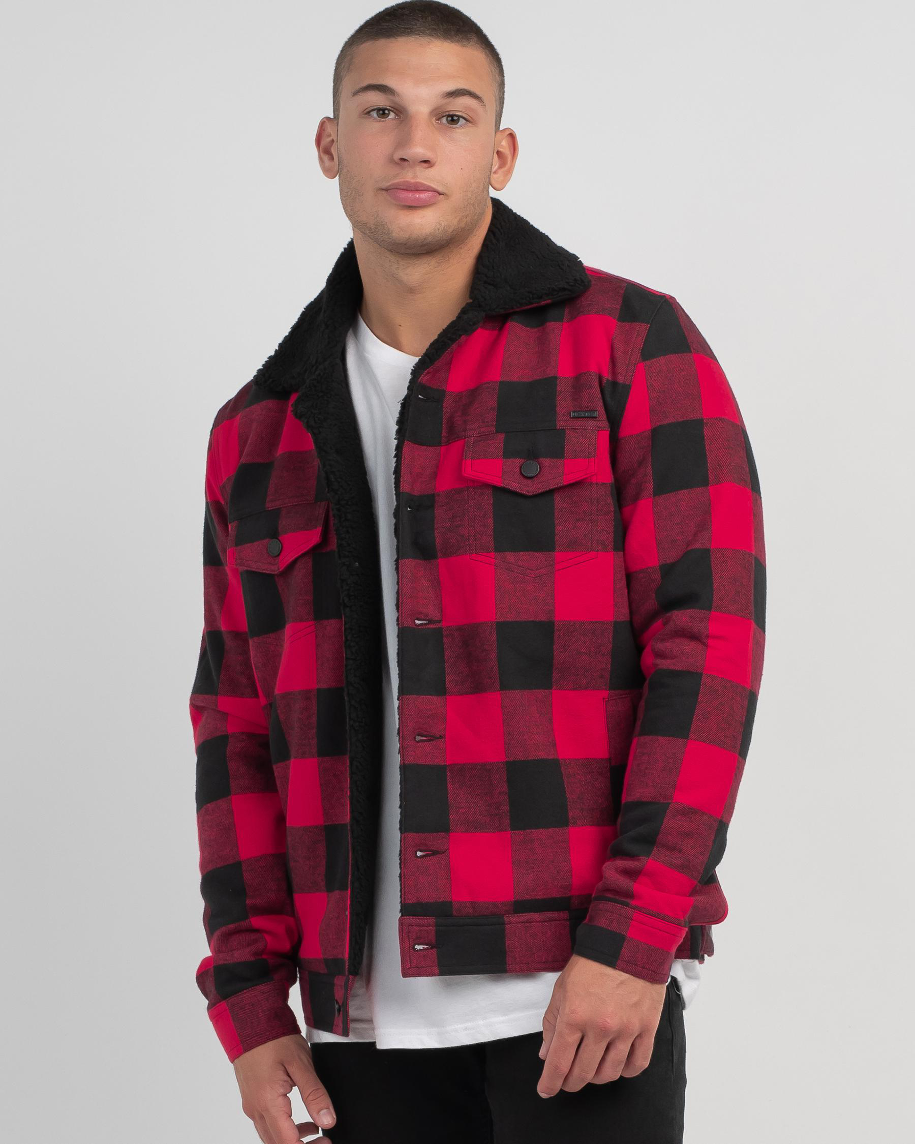 Shop Dexter Outpost Jacket In Black/red - Fast Shipping & Easy Returns ...