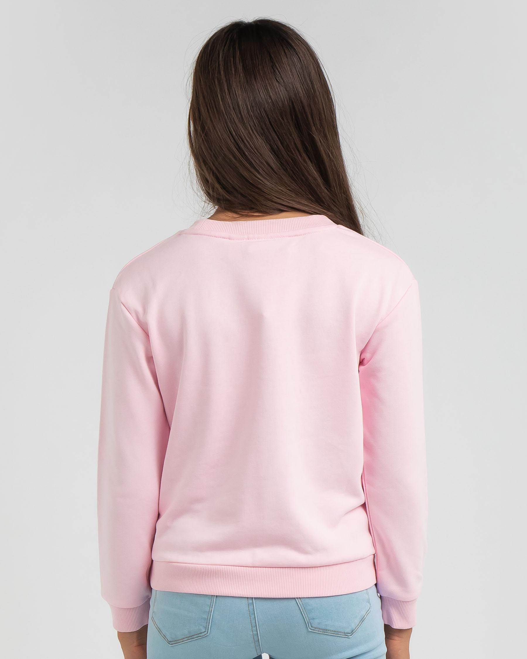 Shop Roxy Girls' Spring Day Sweatshirt In Pink Mist - Fast Shipping ...