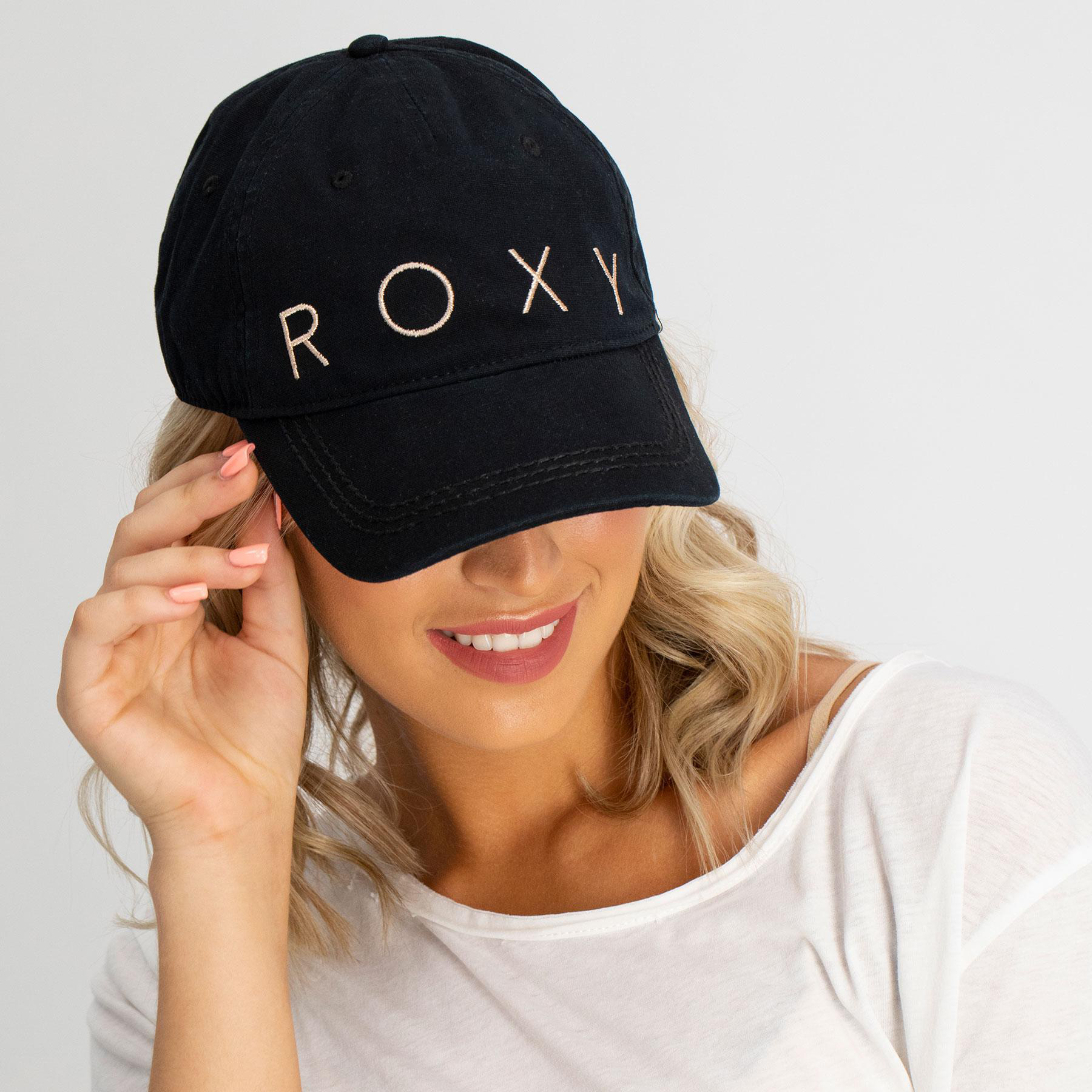Shop Roxy Blancas Cap In True Black - Fast Shipping & Easy Returns ...