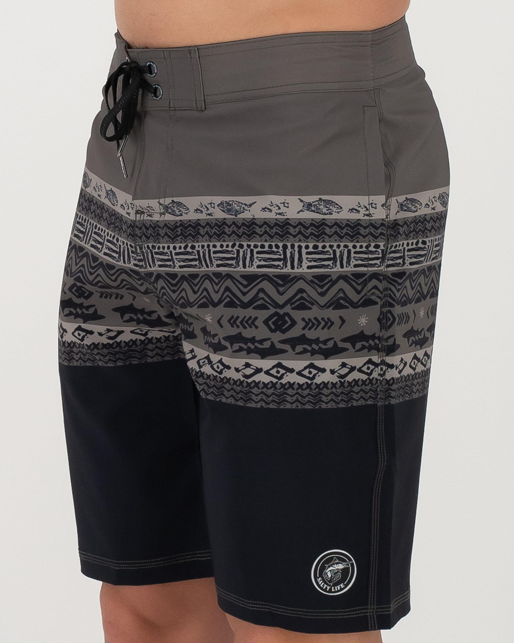 Shop Salty Life Overboard Board Shorts In Black - Fast Shipping & Easy ...