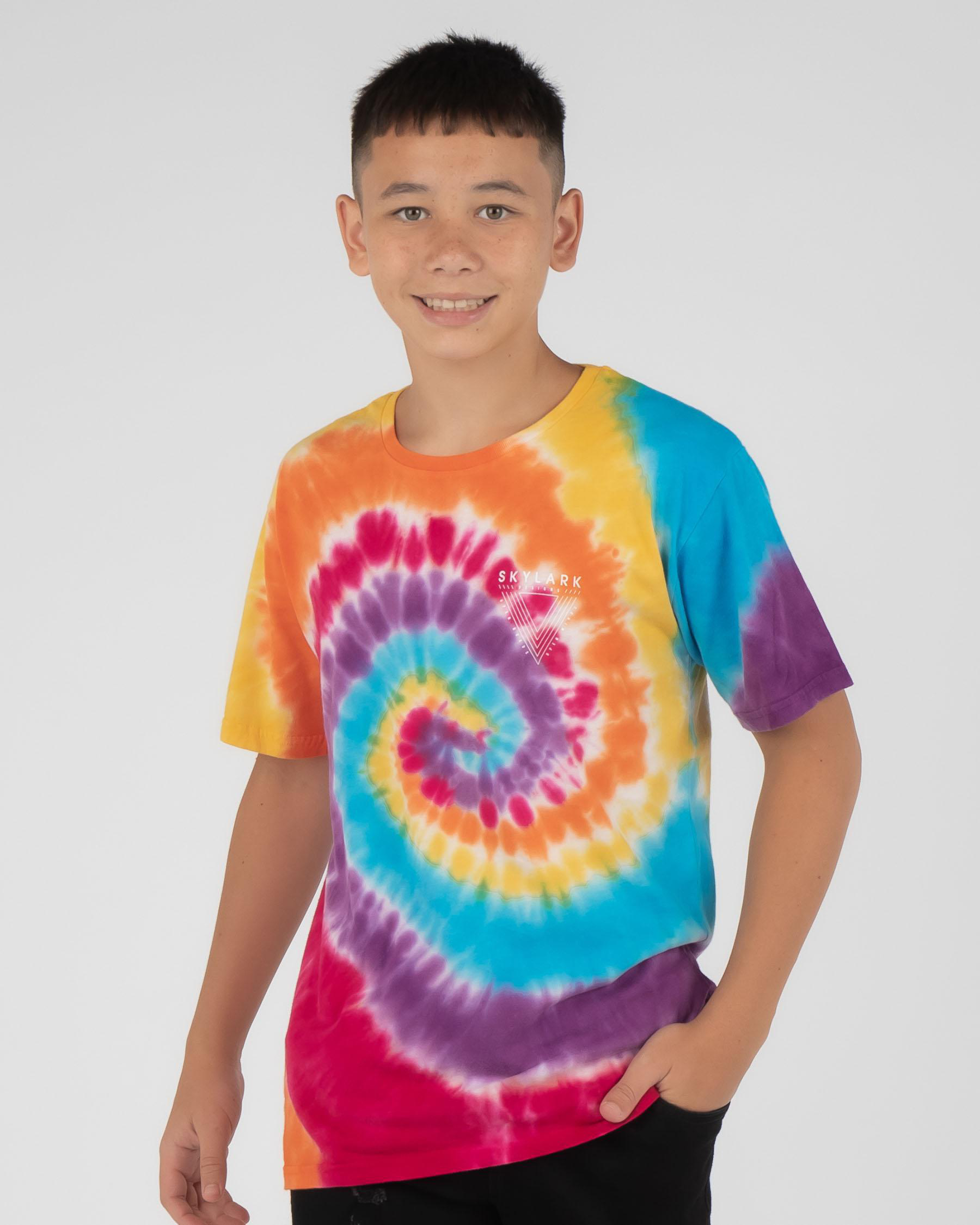 Shop Skylark Boys' Bermuda T-Shirt In Multi Tie Dye - Fast Shipping ...