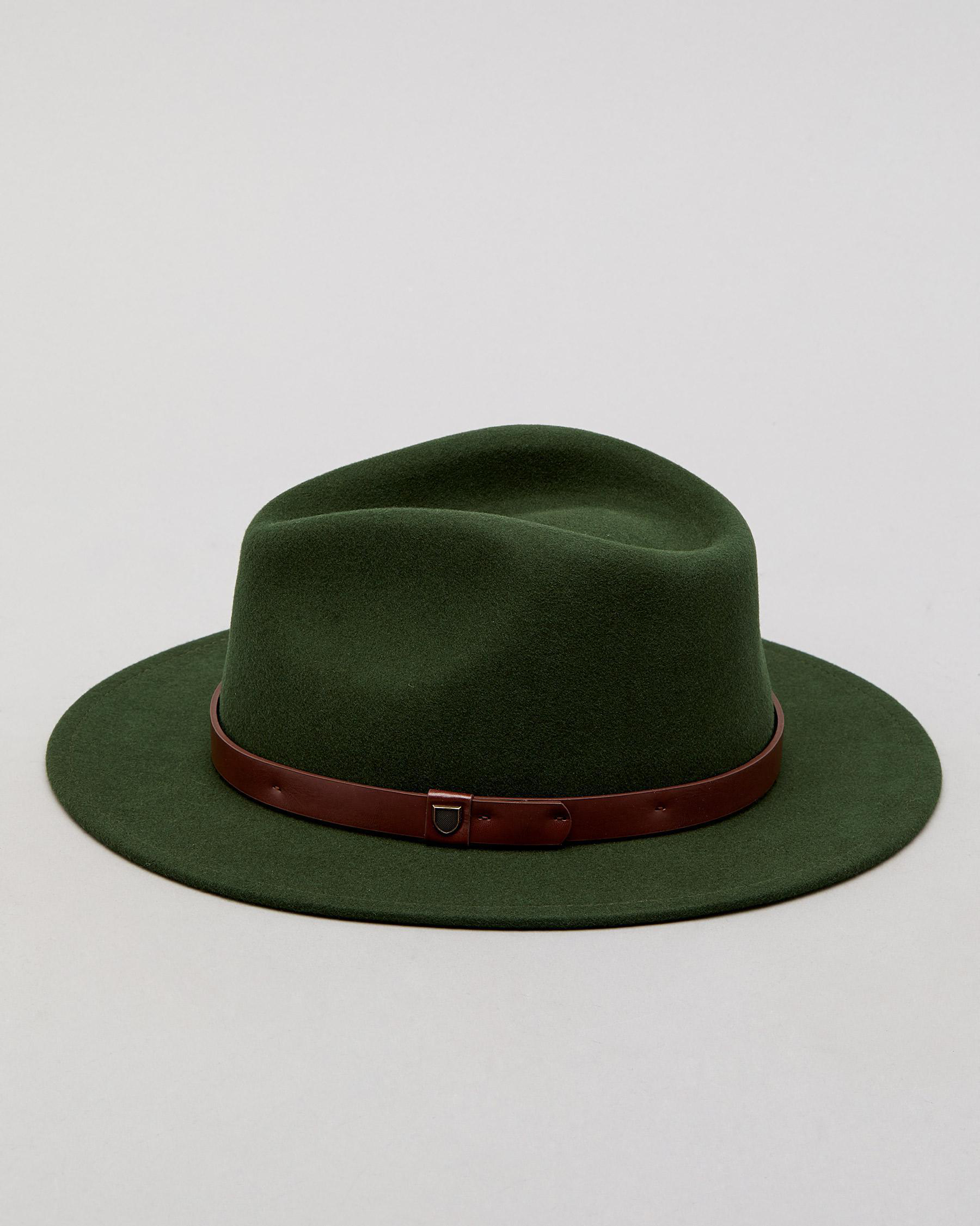 Shop Brixton Messer Fedora In Moss - Fast Shipping & Easy Returns ...