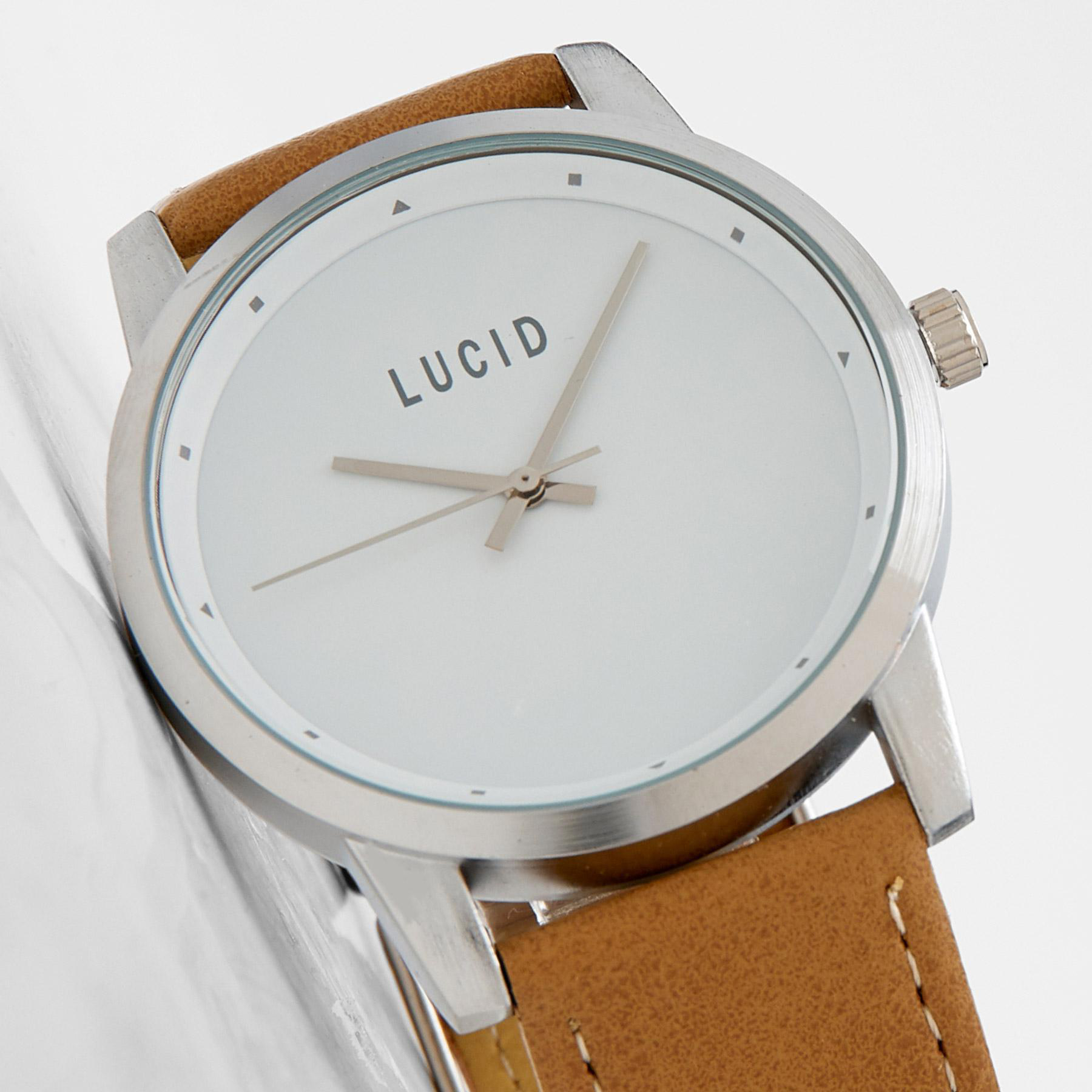 Shop Lucid Watch In White/silver/tan/silver - Fast Shipping & Easy ...
