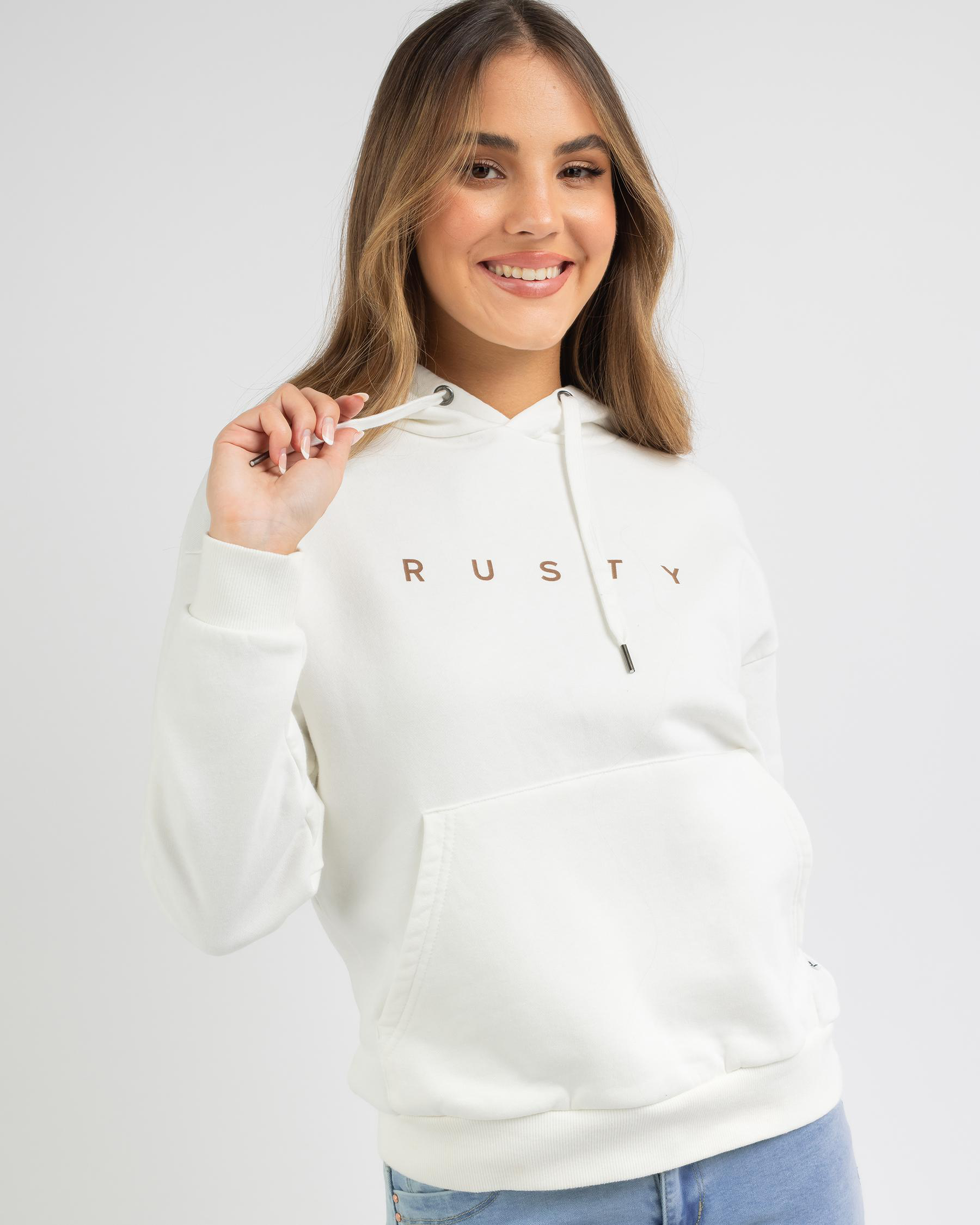 Shop Rusty Essentials Hoodie In Ceramic White - Fast Shipping & Easy ...