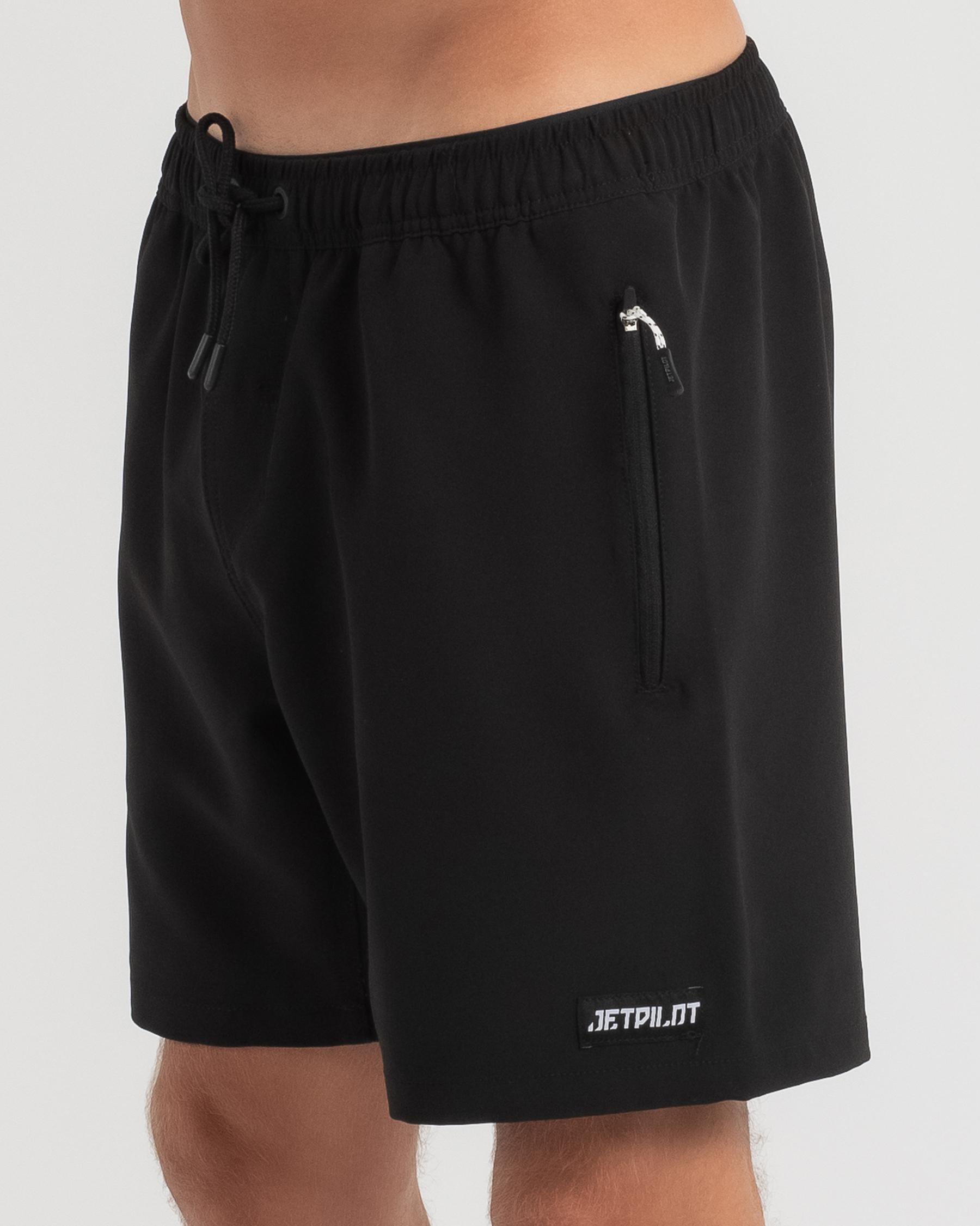 Shop Jetpilot Trainer Board Shorts In Black - Fast Shipping & Easy ...