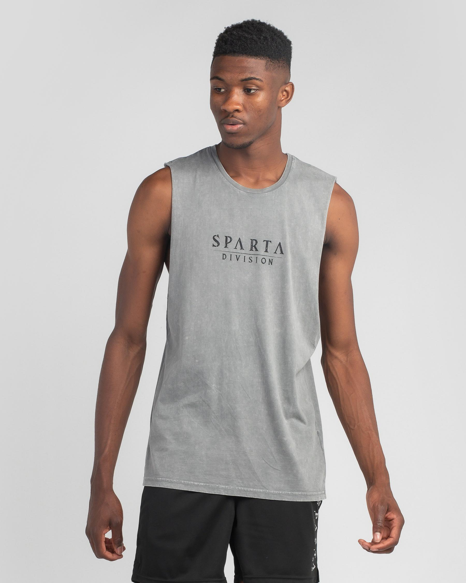 Shop Sparta Enclose Muscle Tank In Lt Grey Acid - Fast Shipping & Easy ...