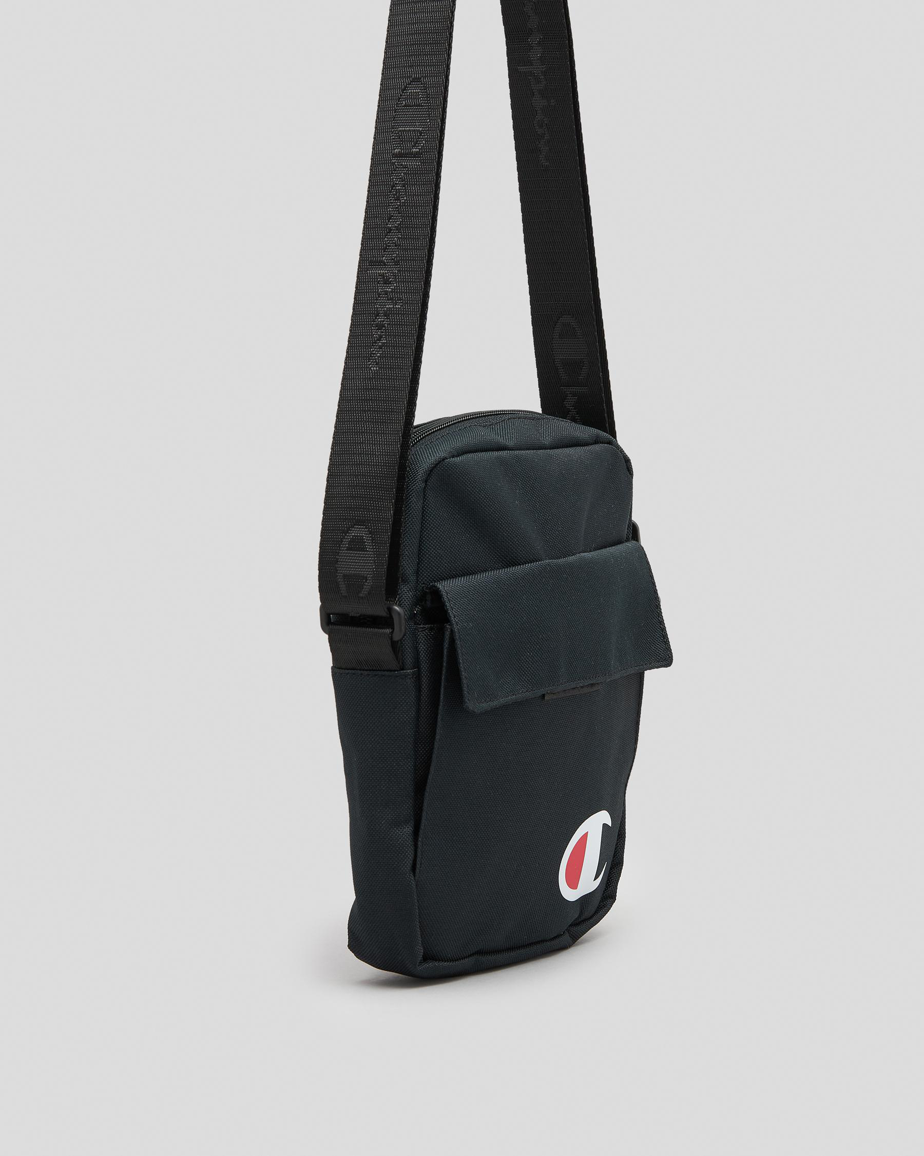 Shop Champion C Logo Crossbody Bag In Black - Fast Shipping & Easy ...