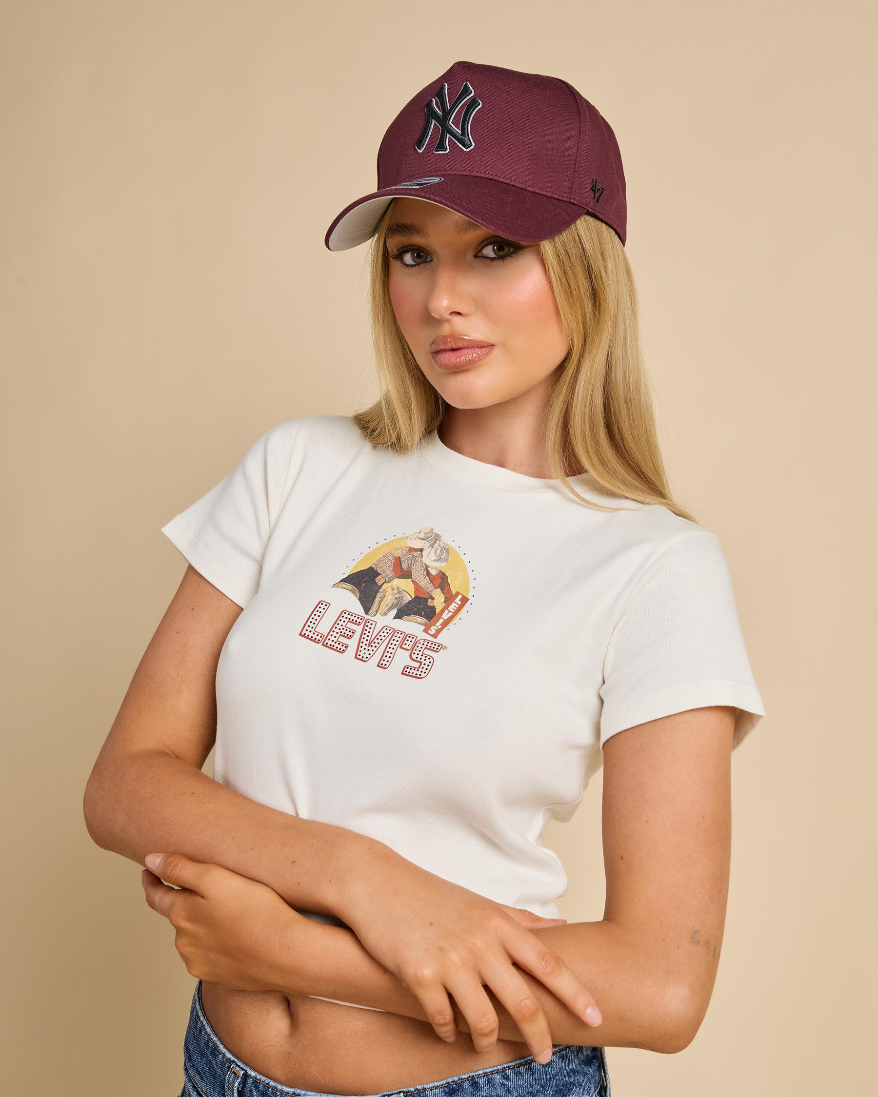 Forty Seven New York Yankees Cap In Dark Maroon - FREE* Shipping & Easy ...