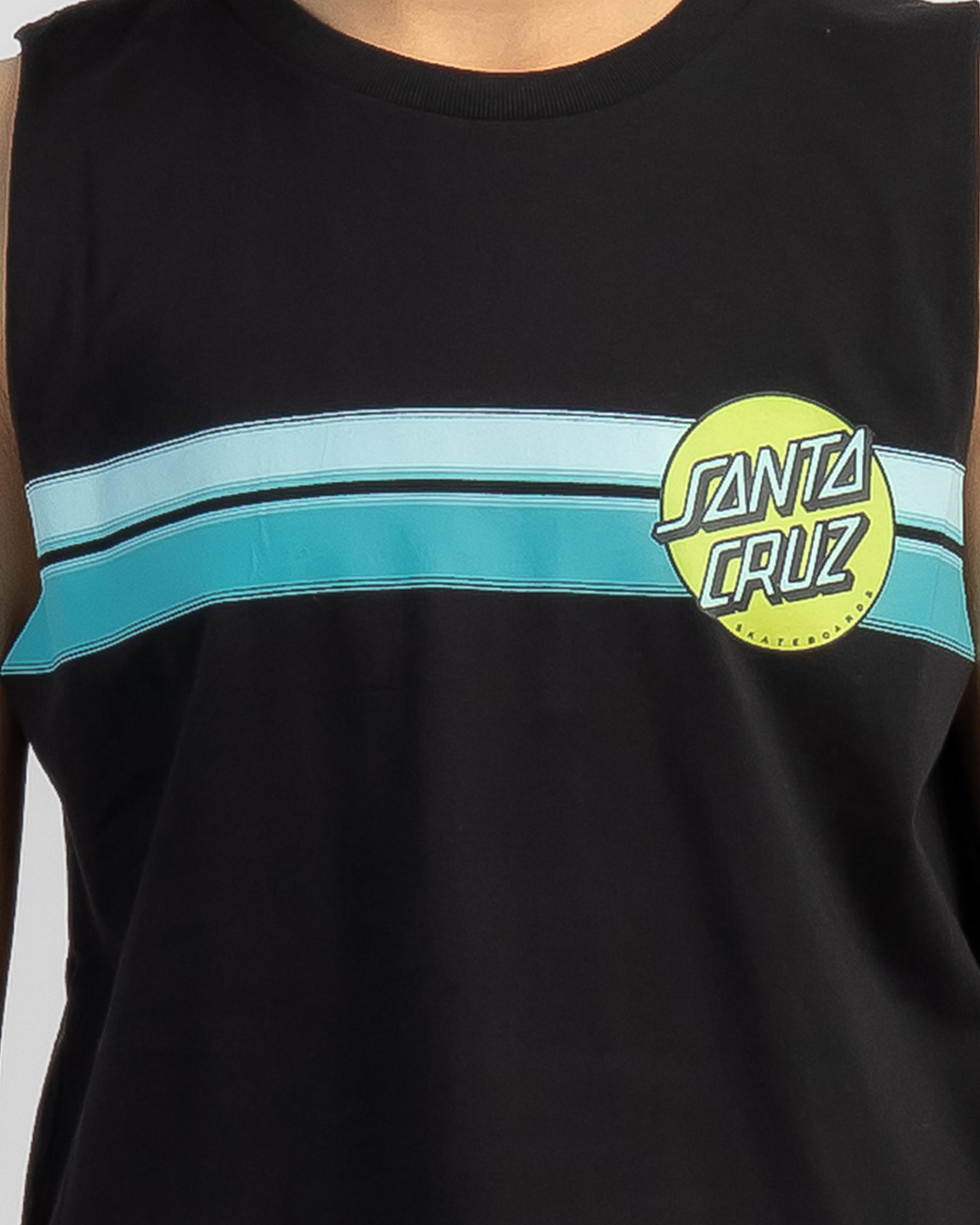 Shop Santa Cruz Girls' Sundown Dot Tank Top In Black - Fast Shipping ...