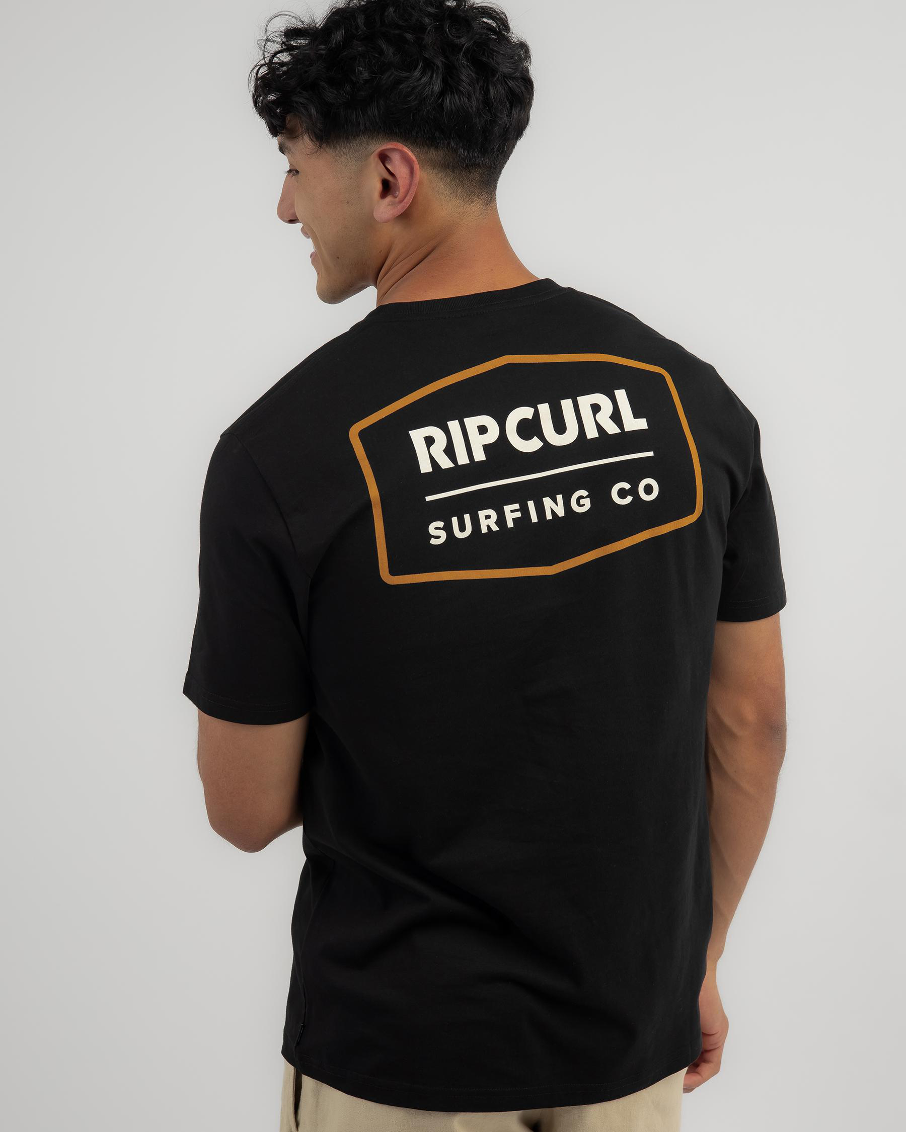 Shop Rip Curl Marking T-Shirt In Black - Fast Shipping & Easy Returns ...