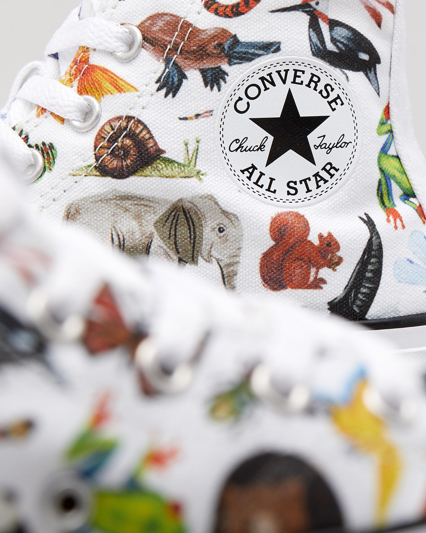 Shop Converse Junior Boys' CTAS Hi Animal Shoes In White/black/white ...