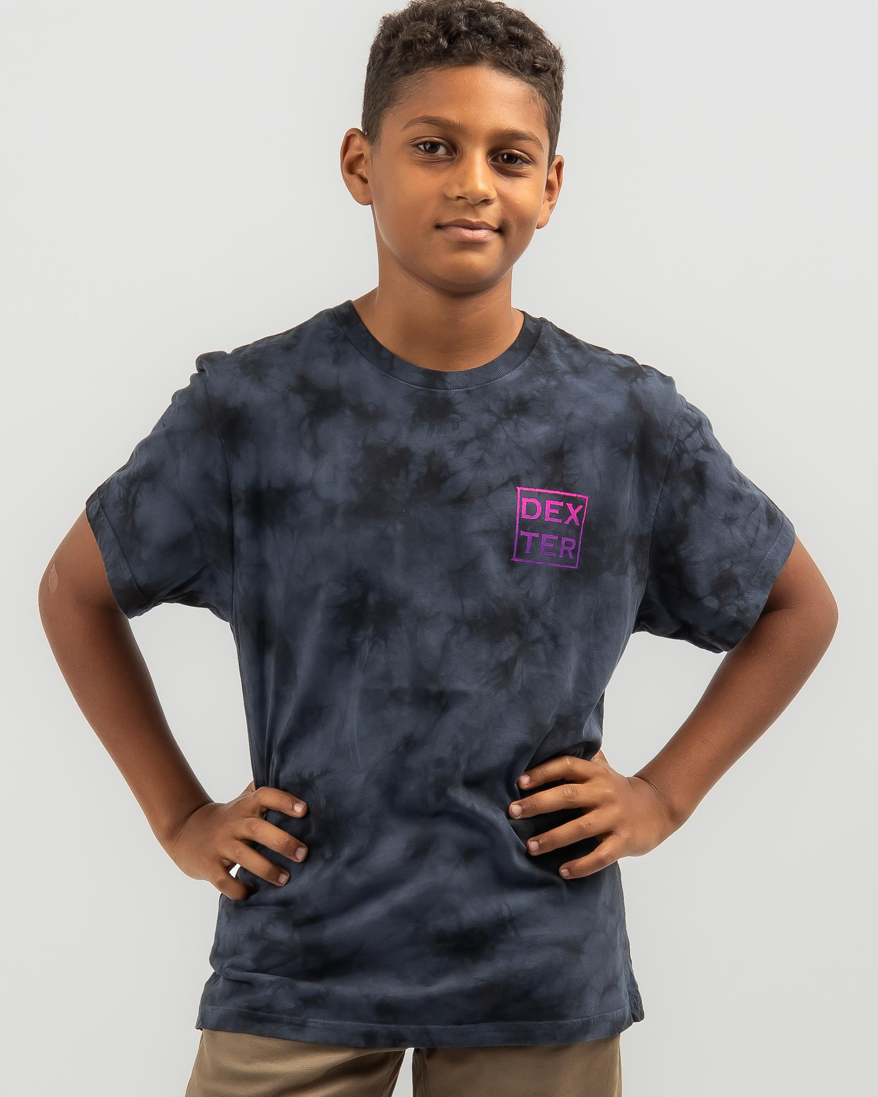 Shop Dexter Boys' Pierce T-shirt In Blue Mottle - Fast Shipping & Easy ...