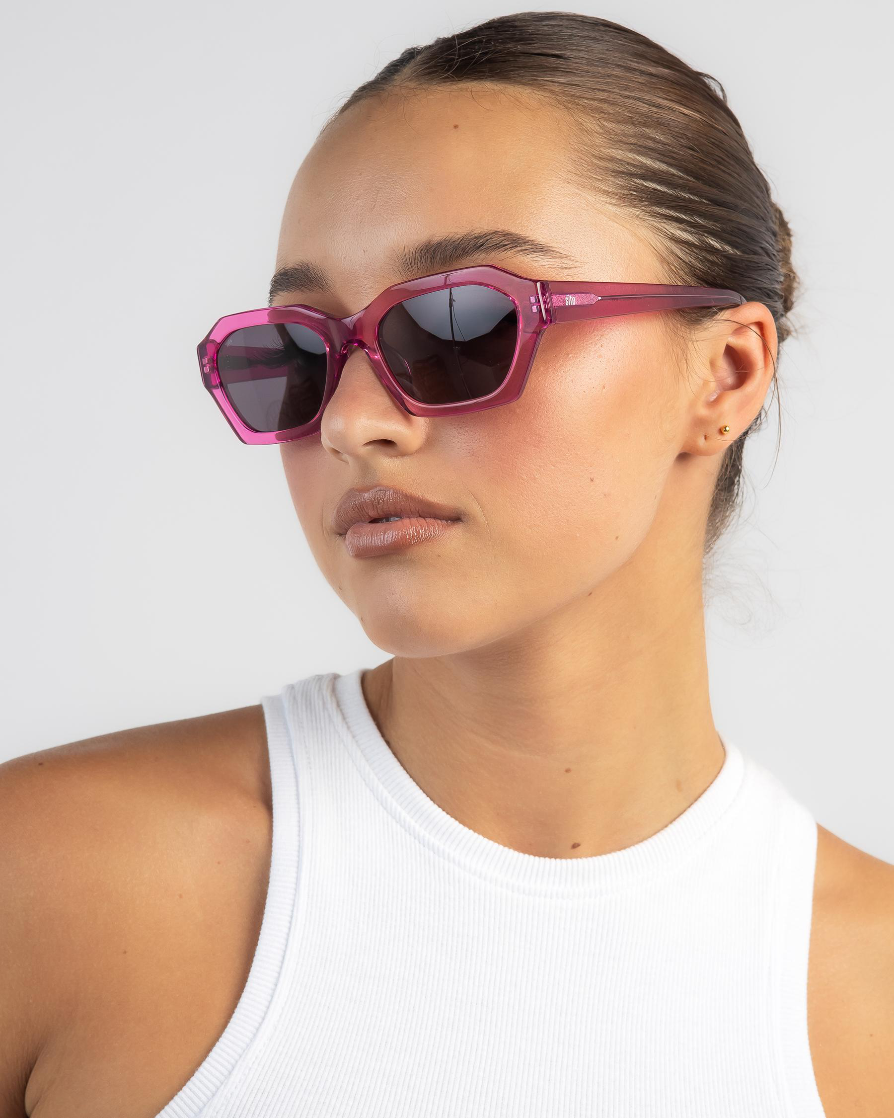 Shop Sito Kinetic Sunglasses In Paradise Pink/smokey Grey - Fast ...